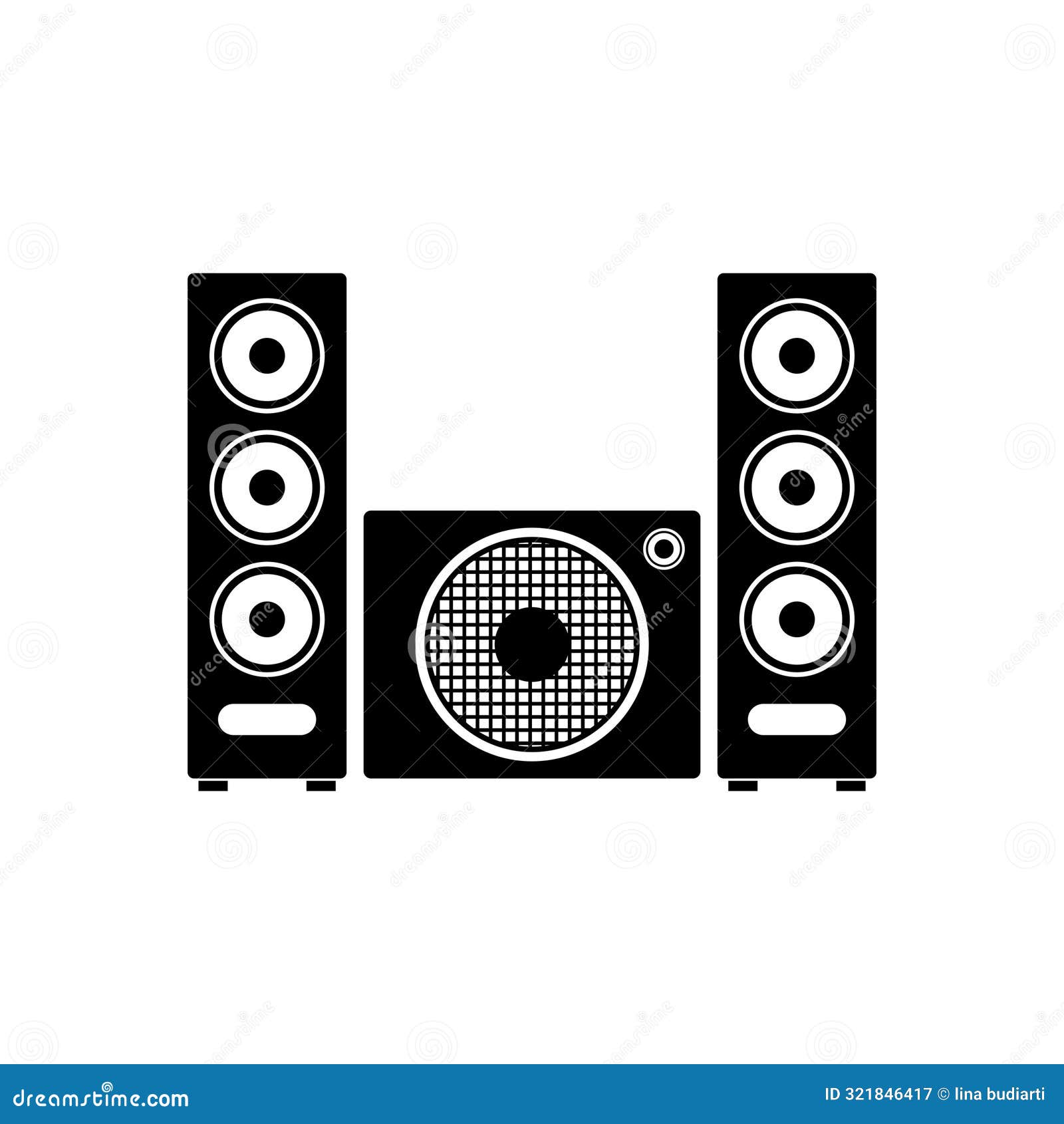 Sound system icon stock vector. Illustration of play - 321846417
