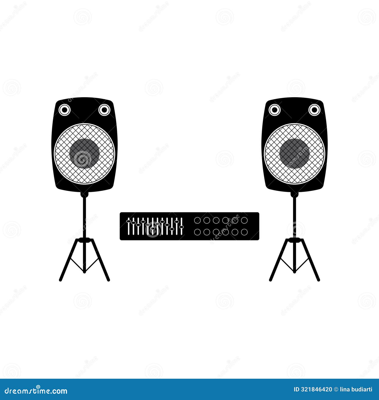Sound system icon stock vector. Illustration of stereo - 321846420