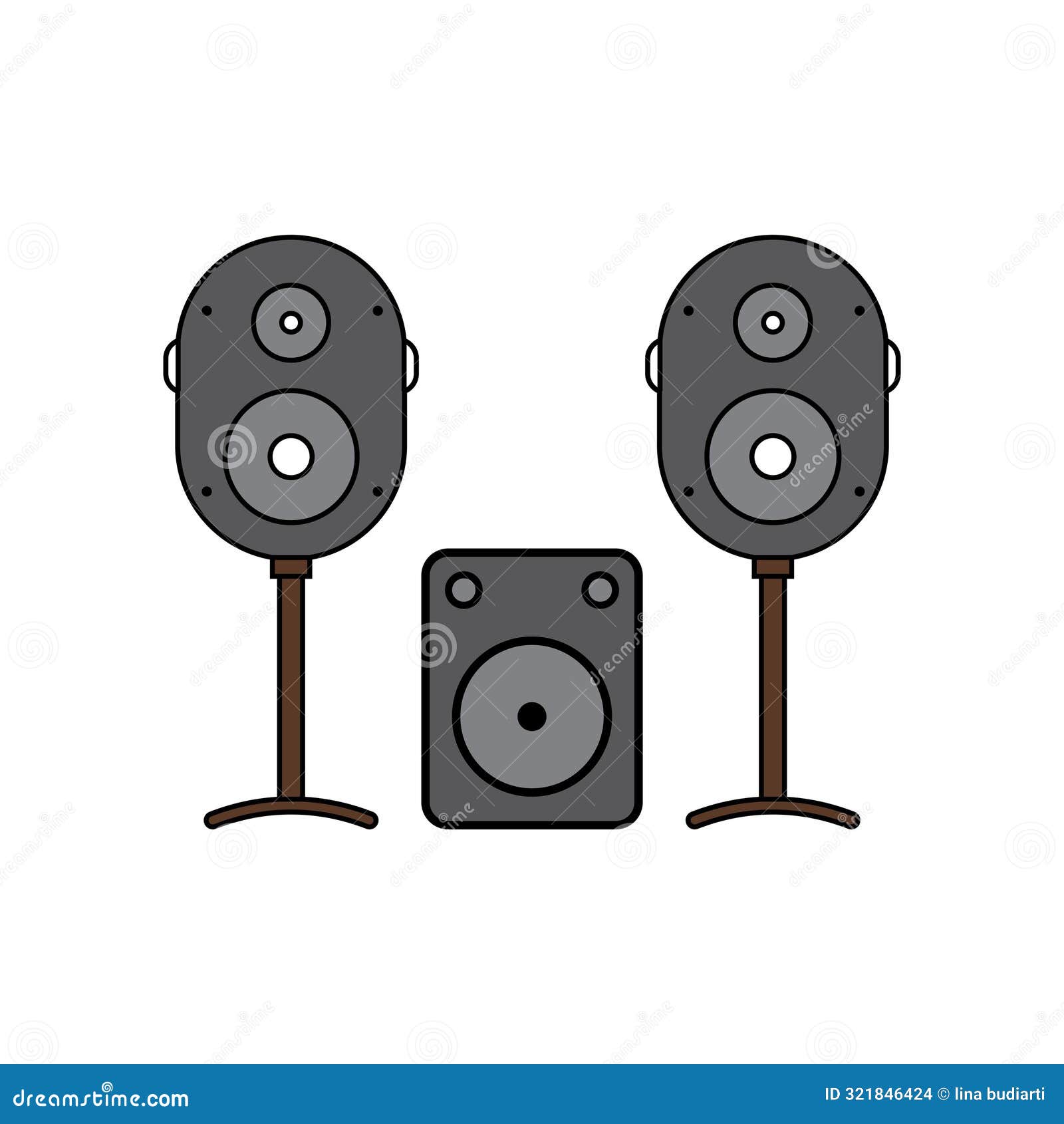 Sound system icon stock vector. Illustration of technology - 321846424