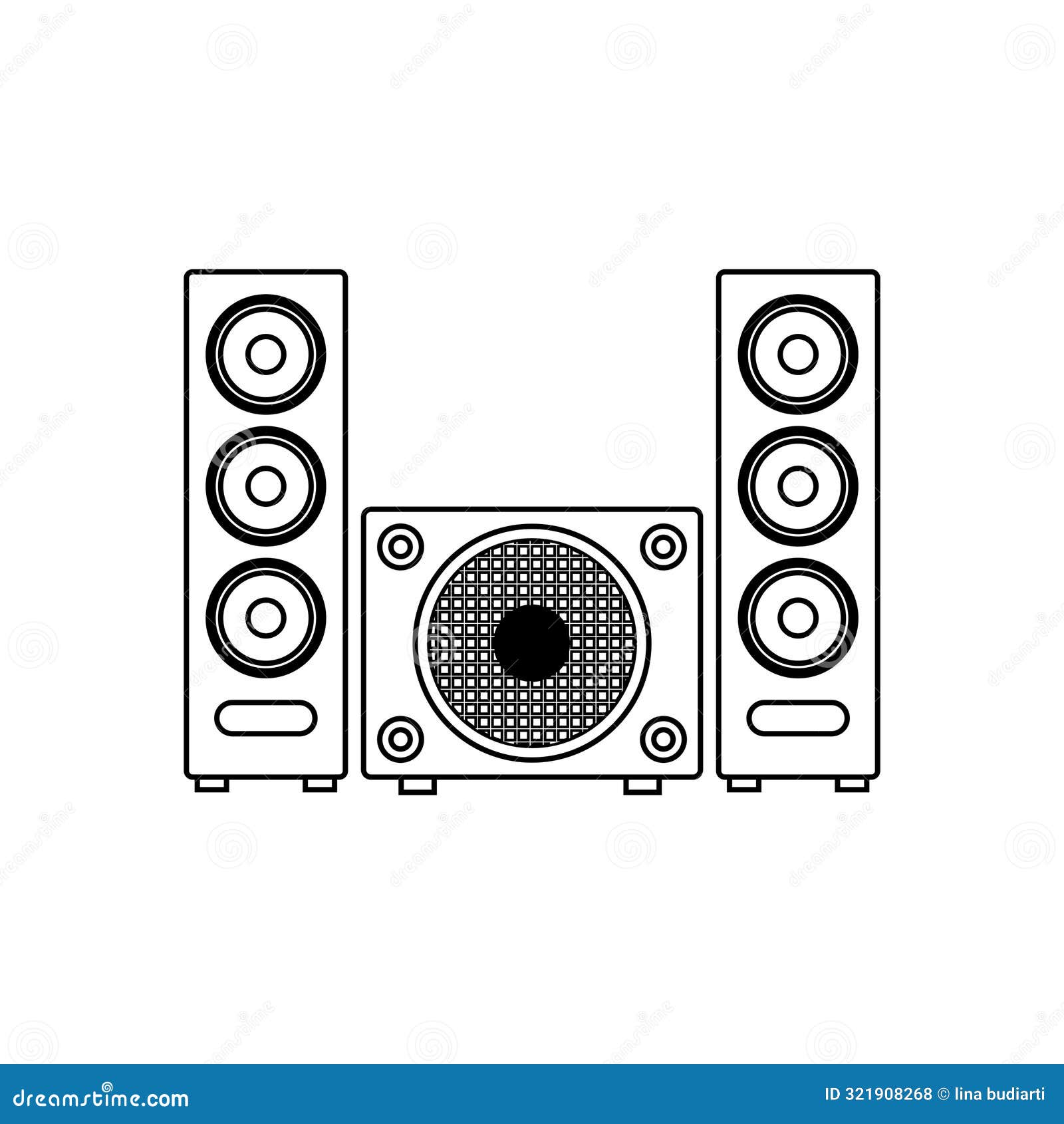 Sound system icon stock vector. Illustration of design - 321908268