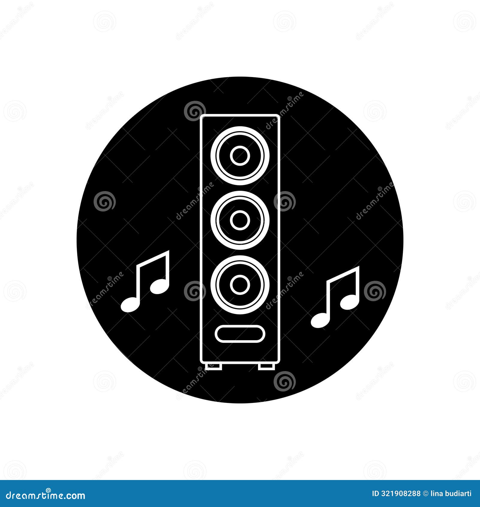 Sound system icon stock vector. Illustration of symbol - 321908288
