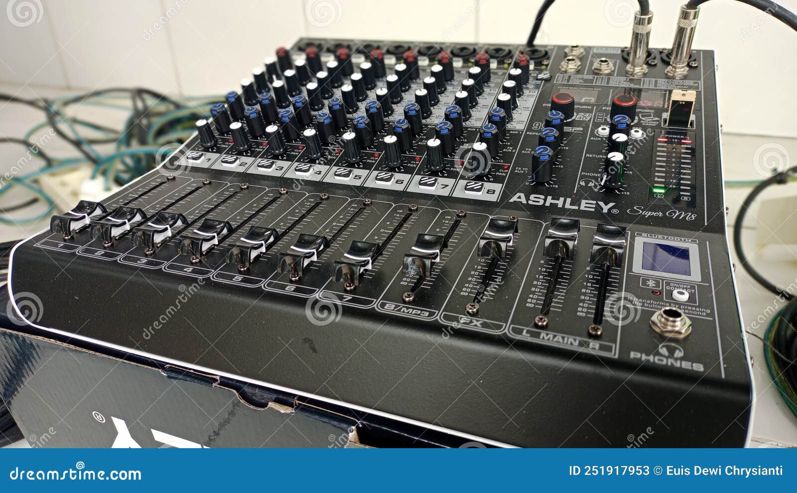Sound System Mixing Audio Equipment Board Stock Image - Image of ...