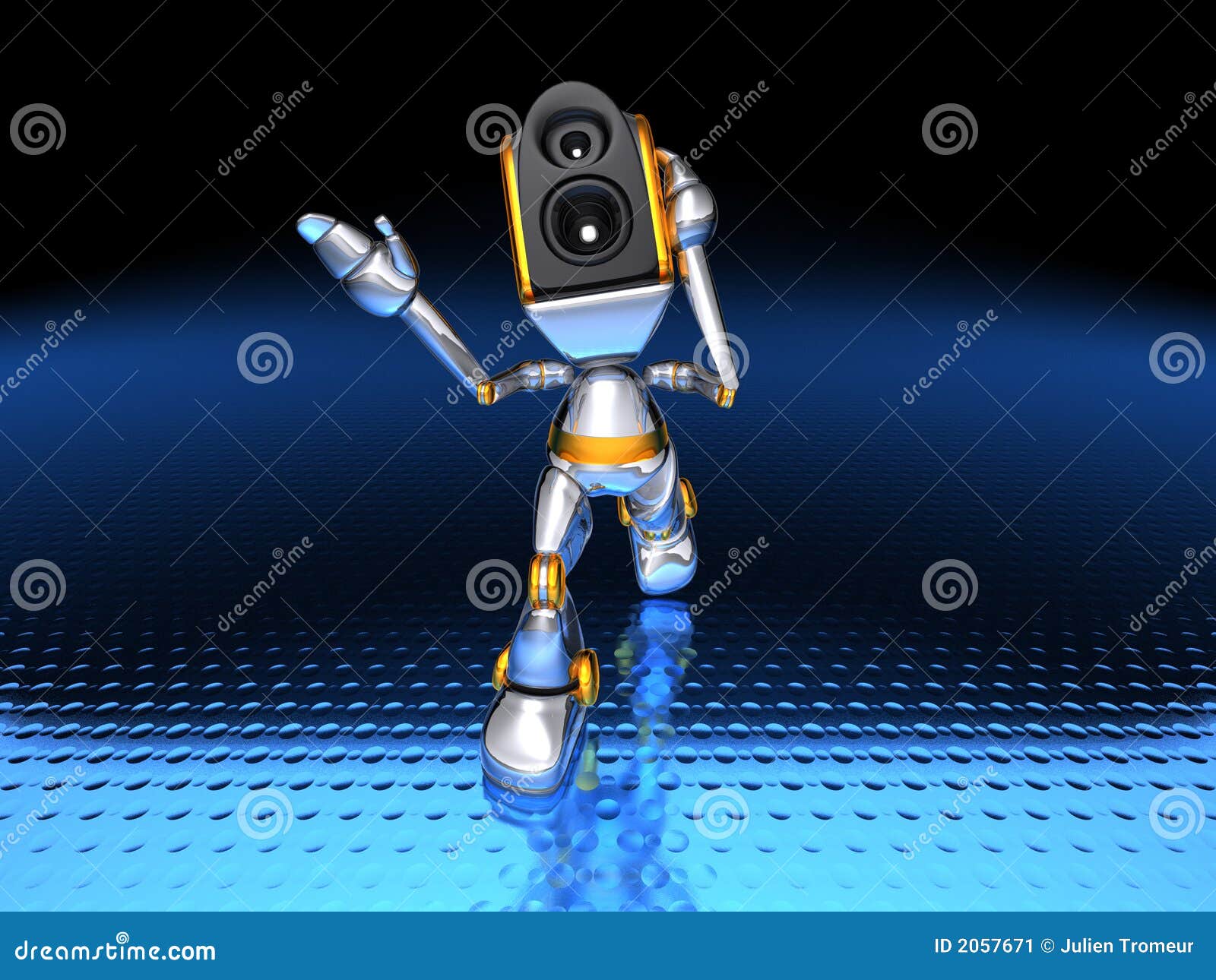 Sound system robots stock illustration. Illustration of studio - 2057671
