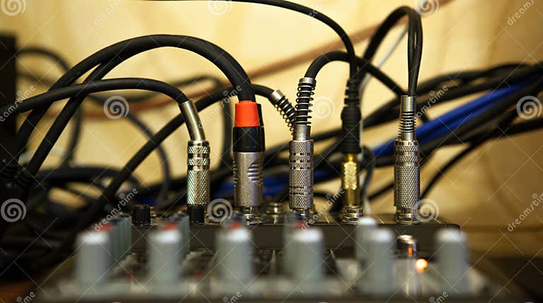 Sound system with wires stock photo. Image of network - 66318530