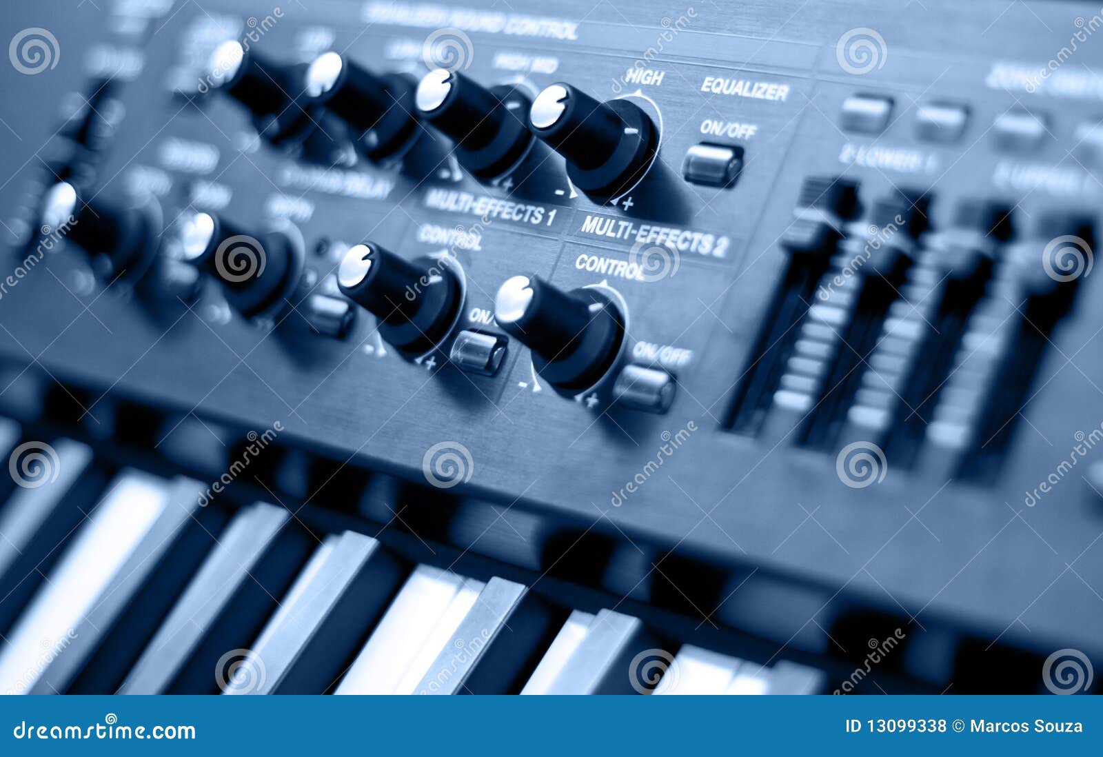 Sound Table stock photo. Image of electronics, night - 13099338
