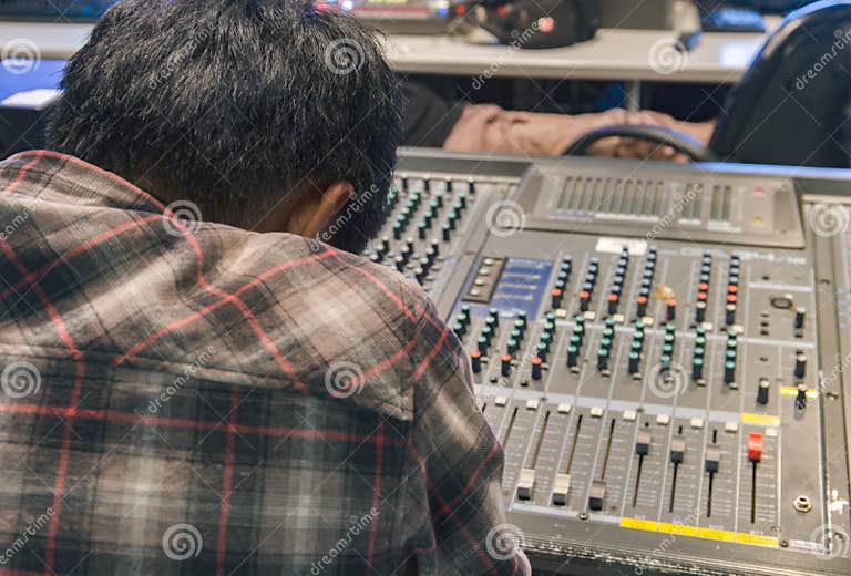 Sound technician stock photo. Image of adjusting, audio - 60882446
