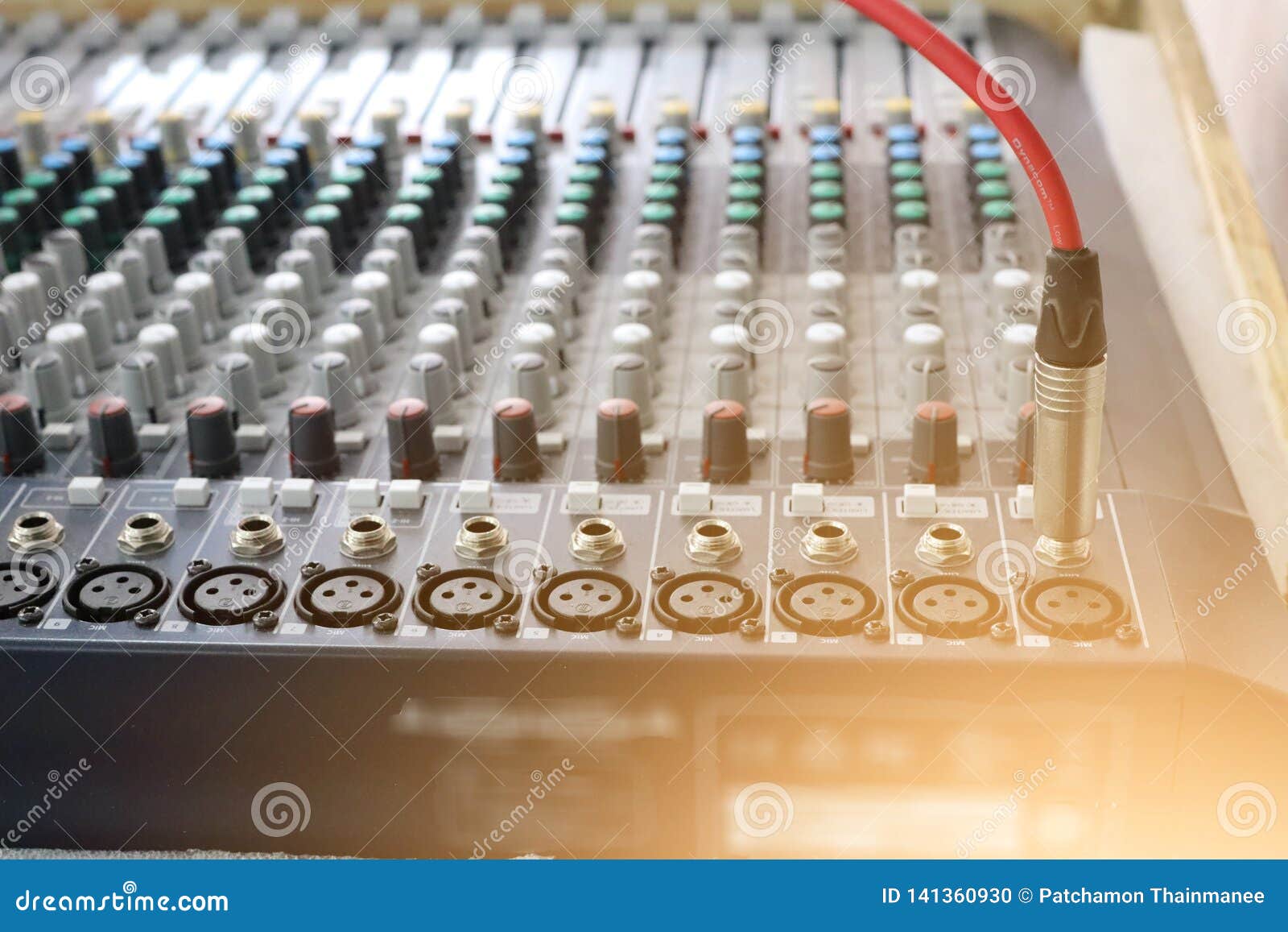 Sound Technology, Red Wire, Various Modes, Sound Composing Stock Photo ...