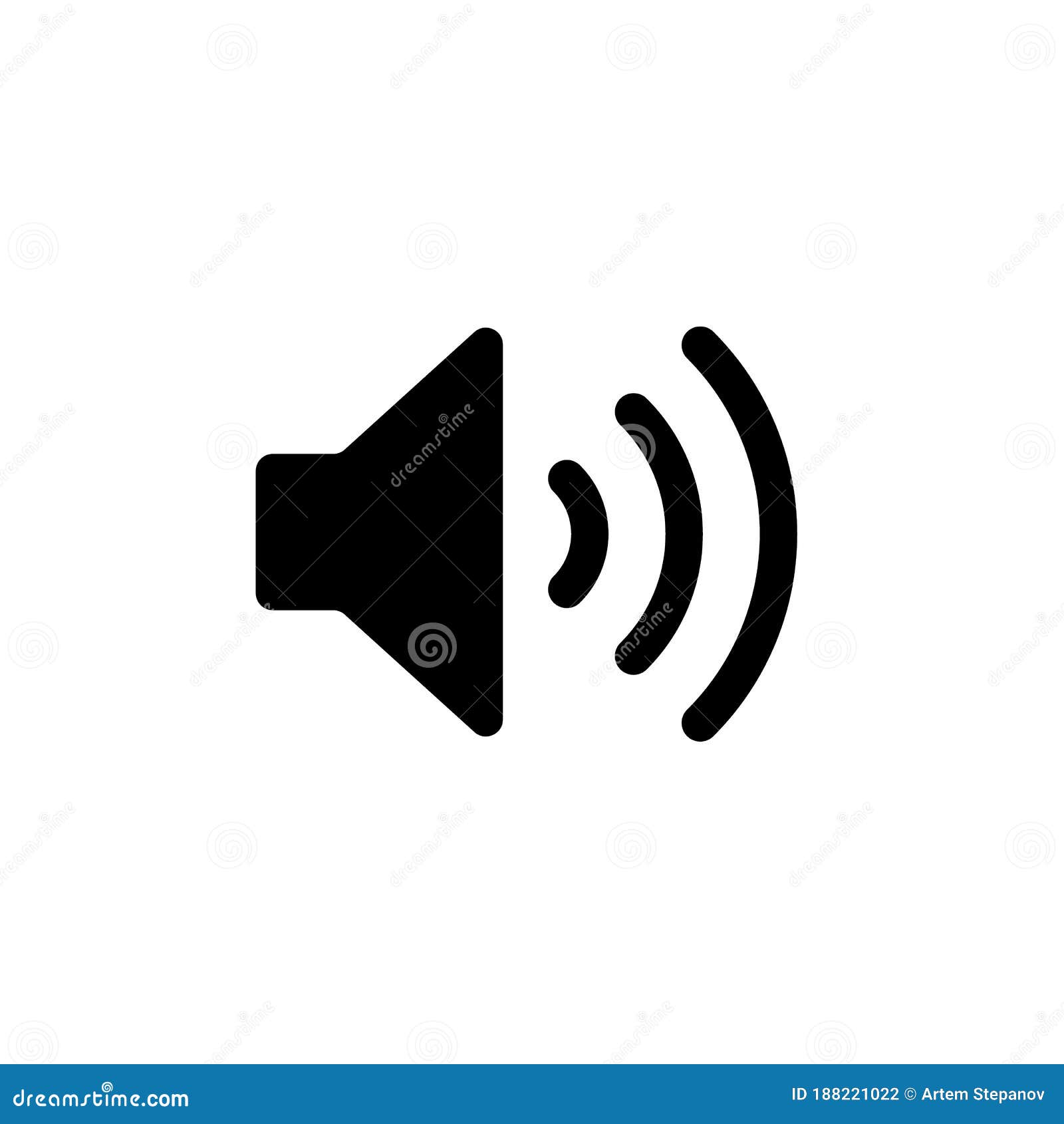 Sound Vector Icon, Speaker Pictogram, Loud Icon, Flat Audio Button ... Sound Vector Icon, Speaker Pictogram, Loud Icon, Flat Audio Button ...