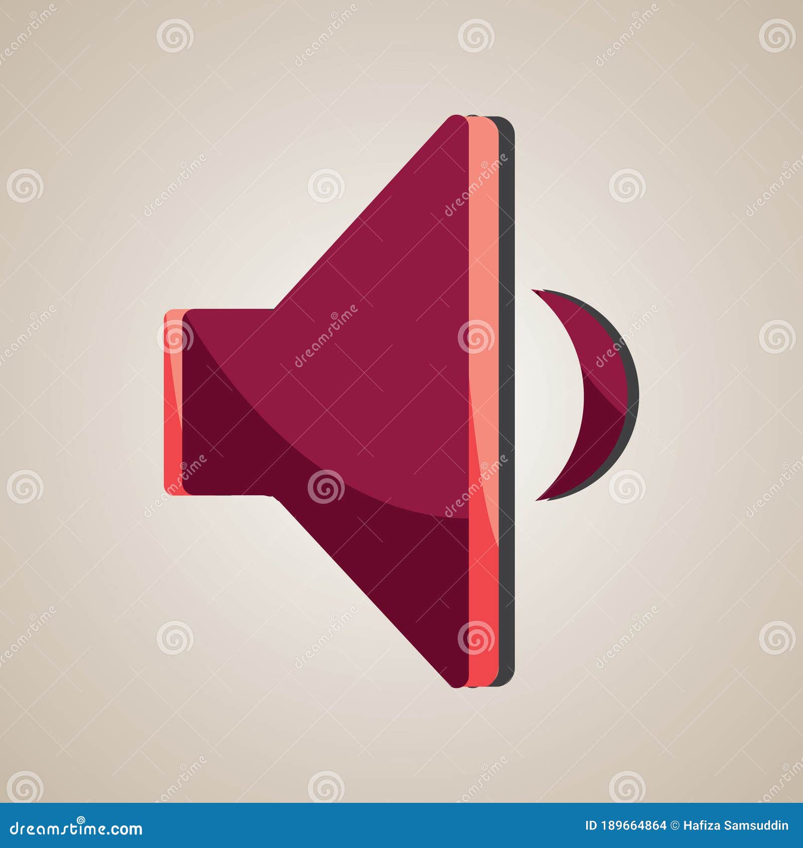 Sound Volume Decrease. Vector Illustration Decorative Design Stock Vector - Illustration of ...