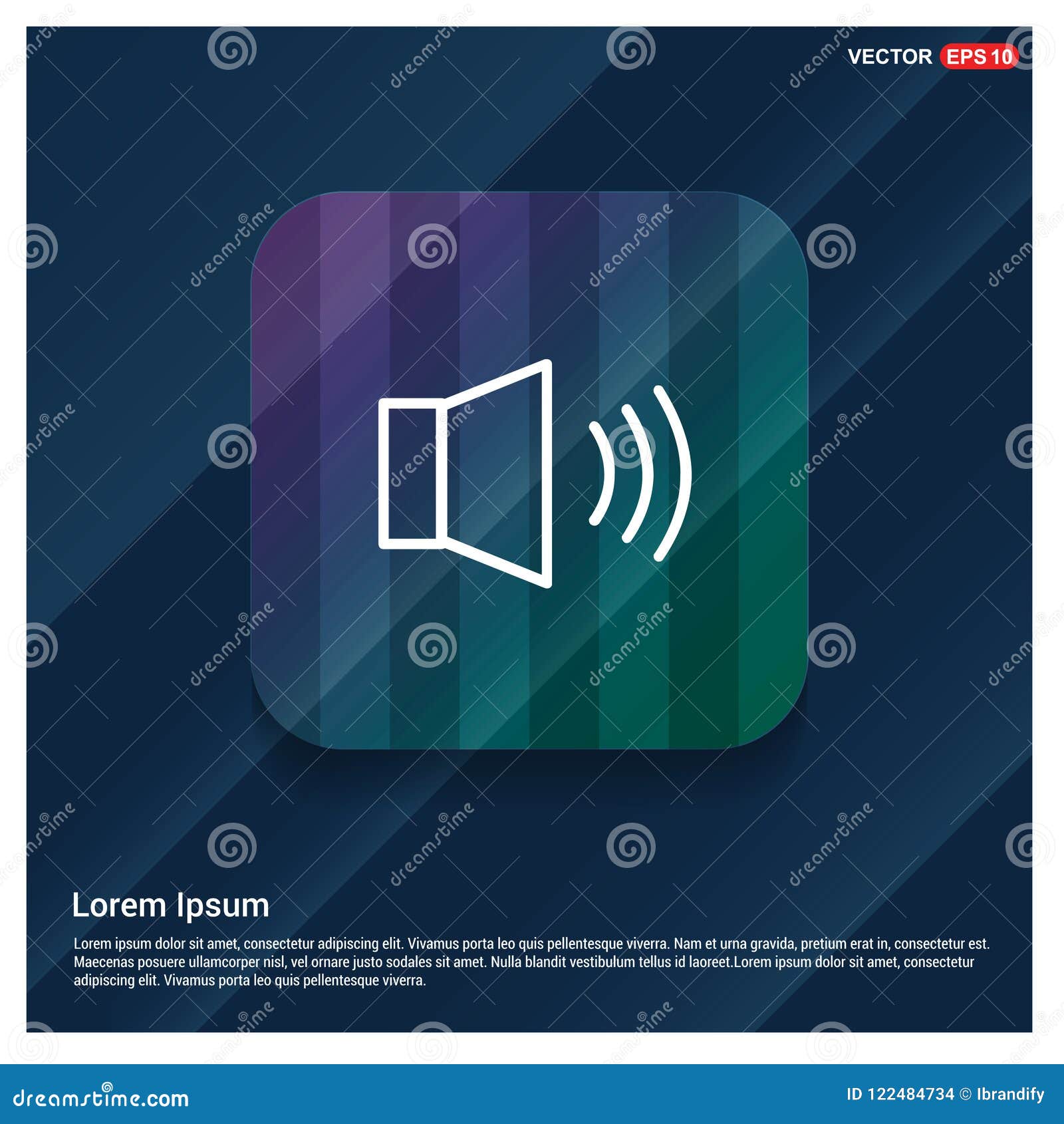 Sound volume icon stock vector. Illustration of radio - 122484734