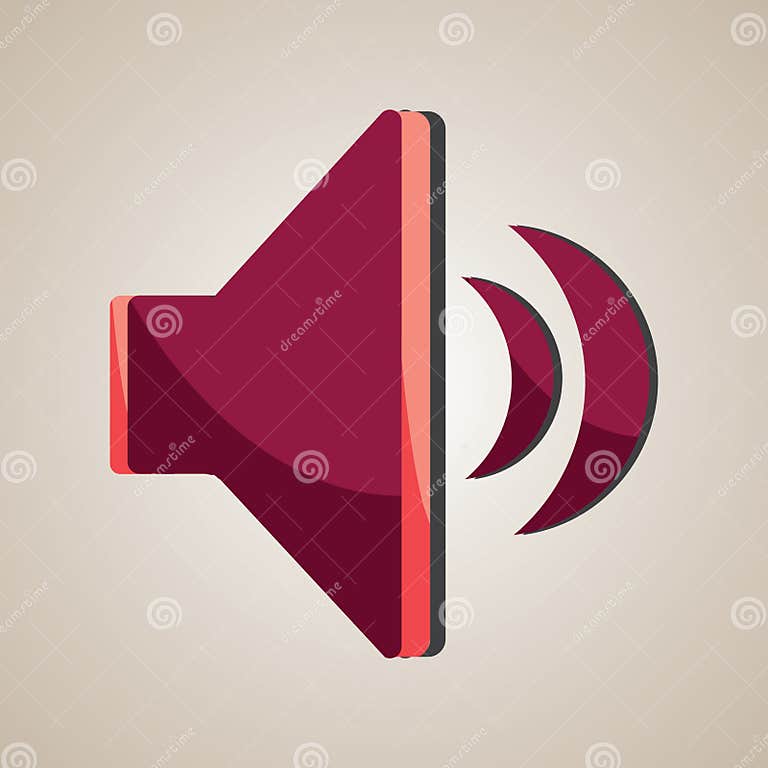 Sound Volume Increase. Vector Illustration Decorative Design Stock ...