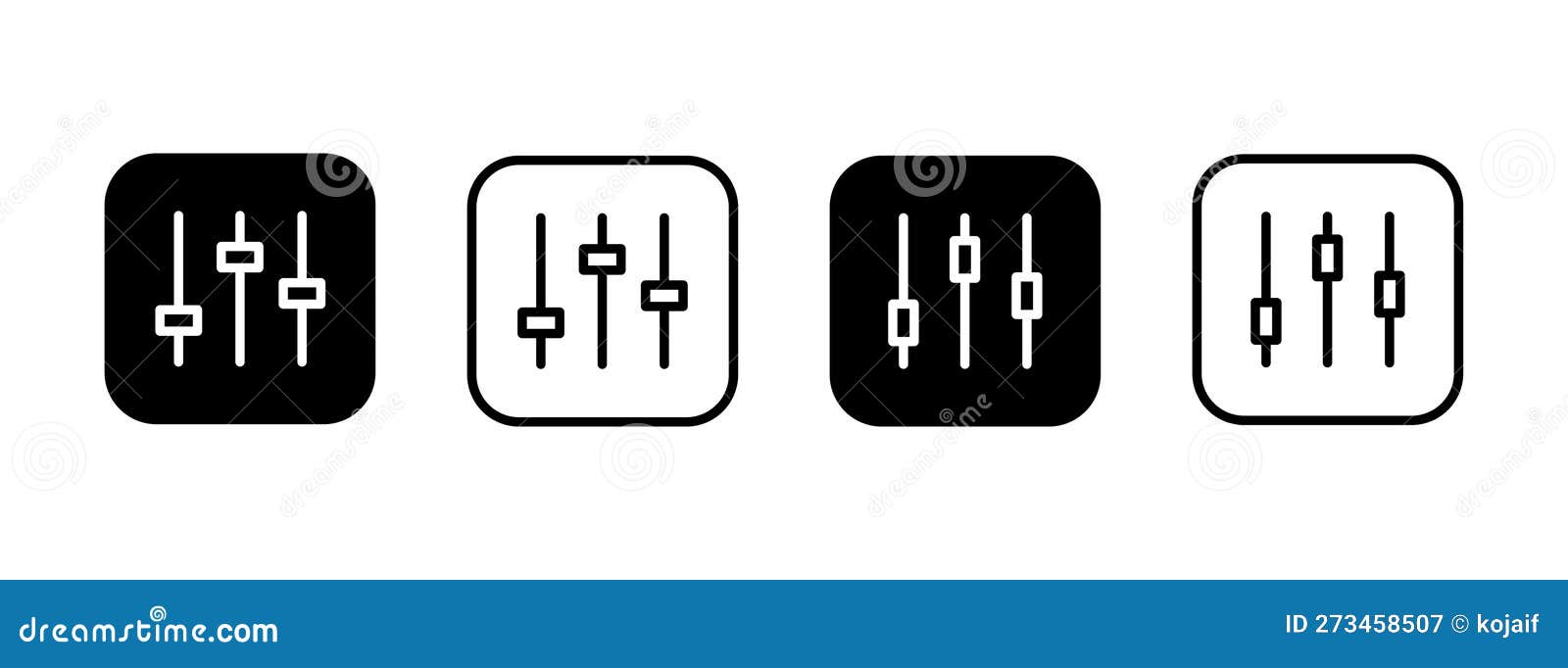 Sound Volume Level Vector Icon. Sound Control Panel Slide Symbol Stock ...