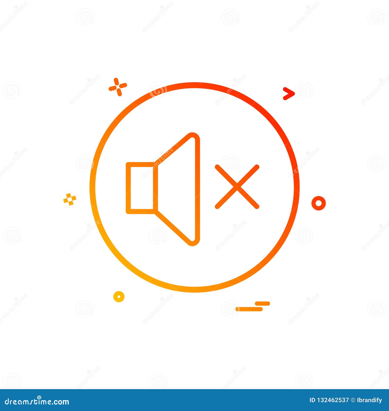 Sound Volume Off Icon Vector Design Stock Vector - Illustration of mute ...