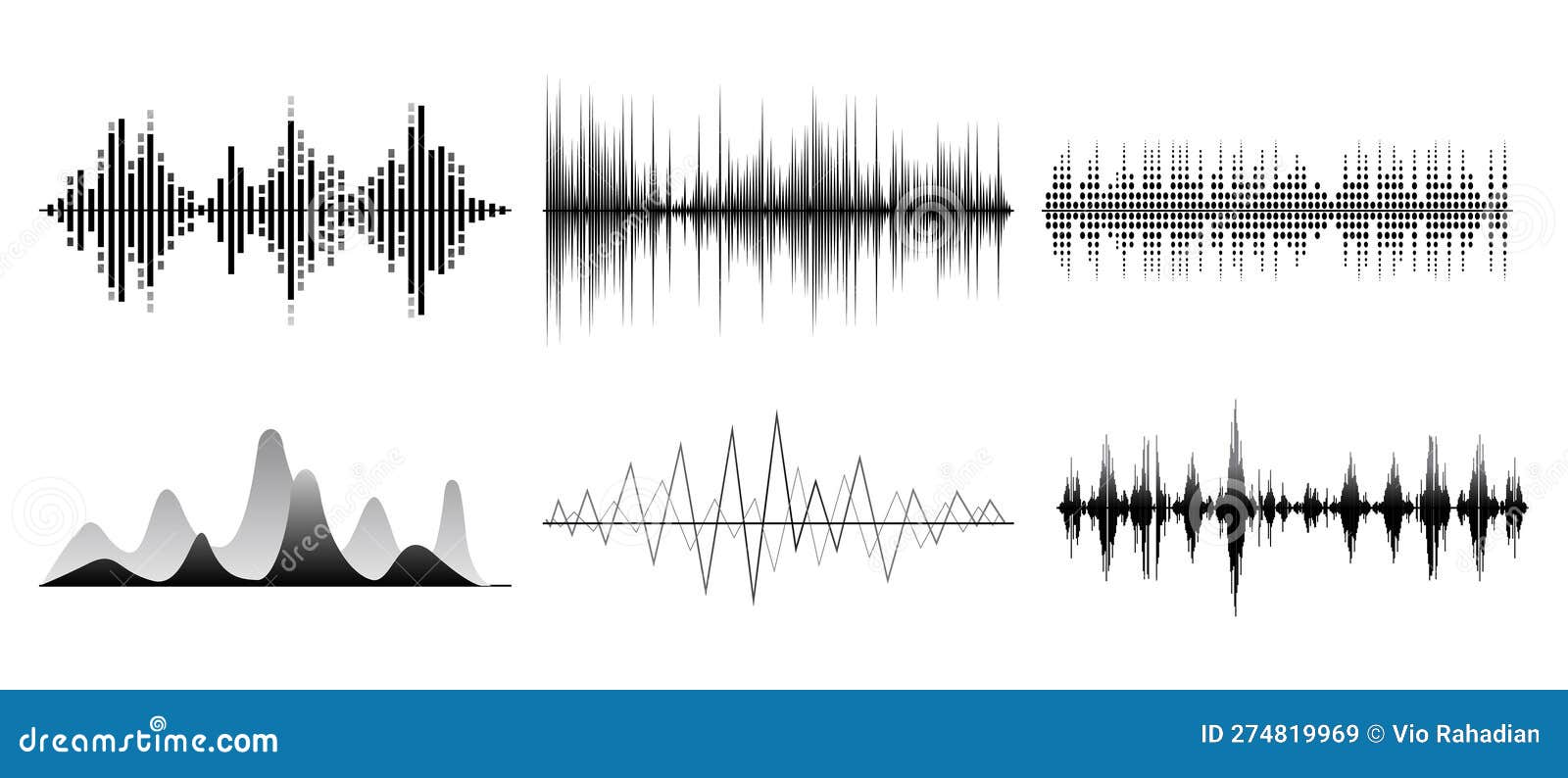 Illustration of Sound Wave Pulse Abstract Stock Illustration ...