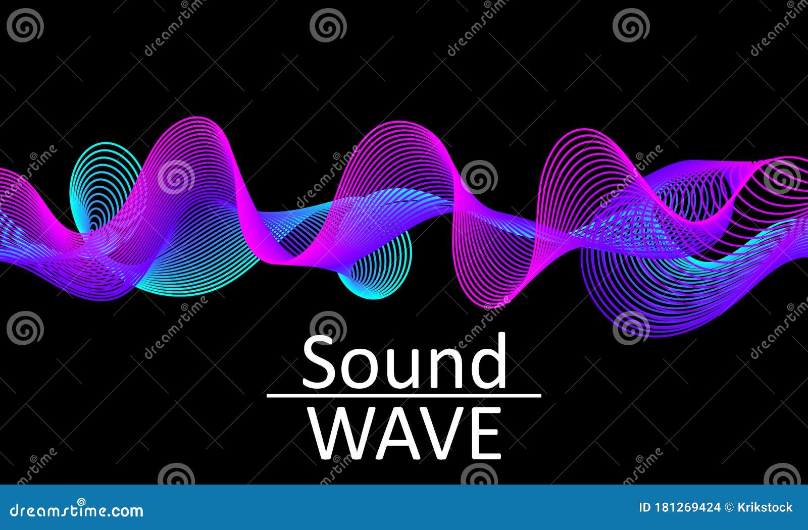Sound Wave. Abstract 3d Shape. Flow Design. Vector Stock Vector ...