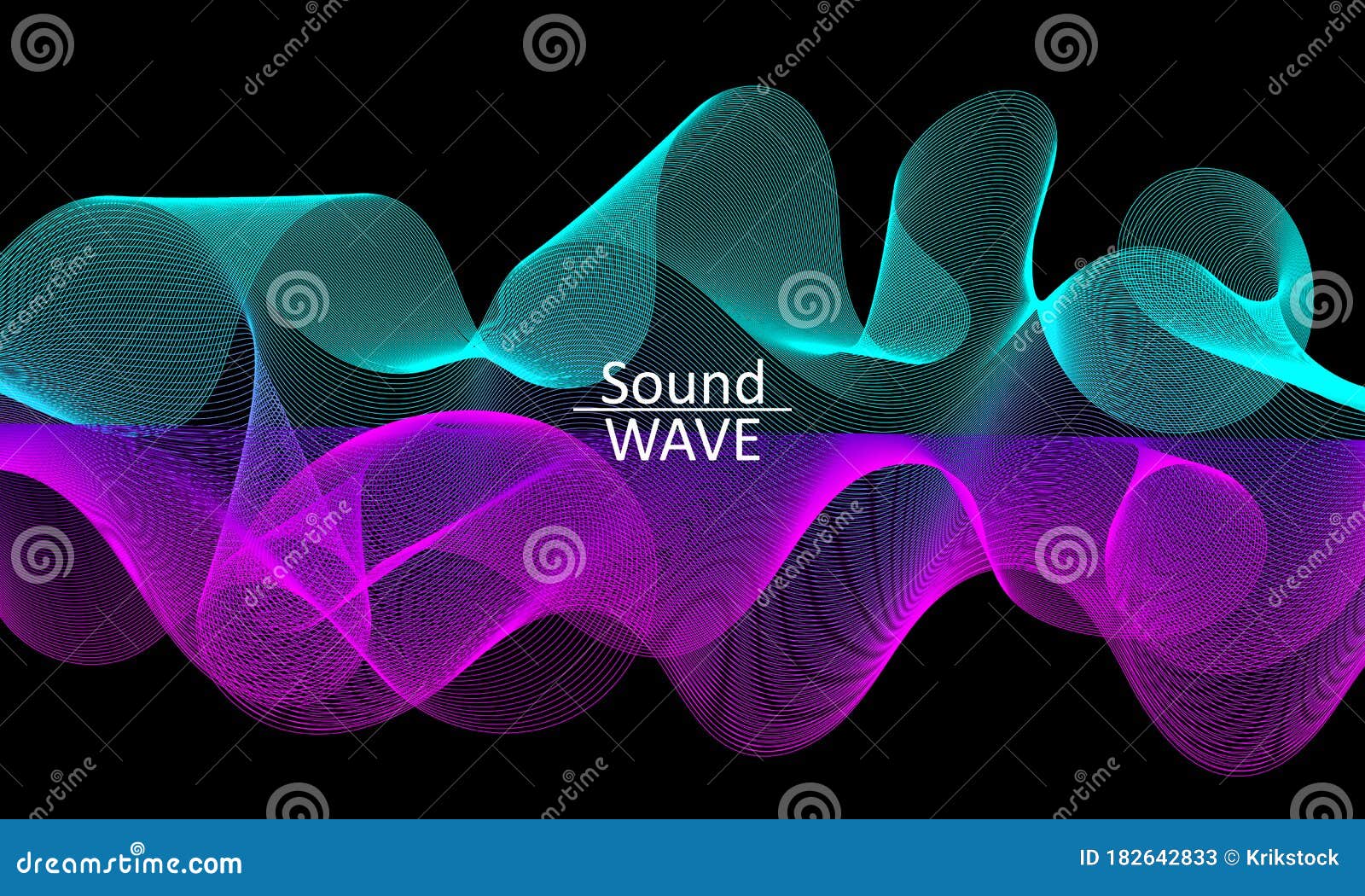 Sound Wave. Abstract 3d Shape. Flow Design. Vector Stock Vector ...