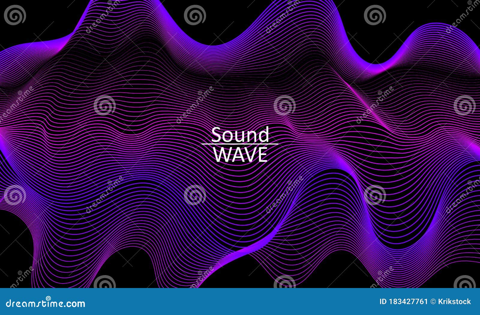 Sound Wave. Abstract 3d Shape. Flow Design. Vector Stock Vector ...