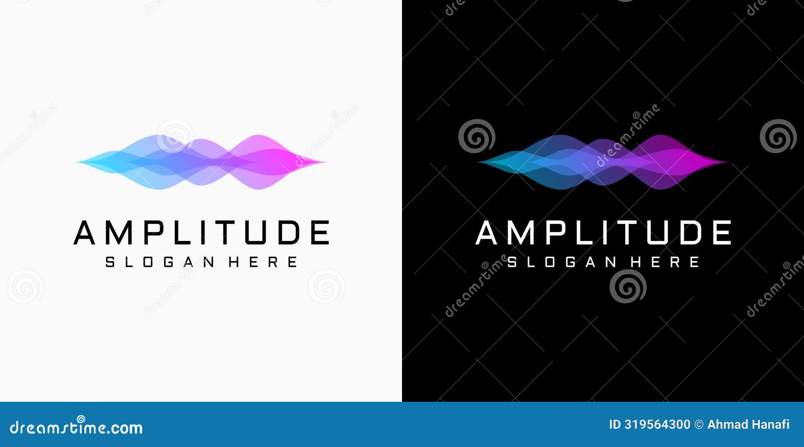 Sound wave. Amplitude wave stock vector. Illustration of curve - 319564300