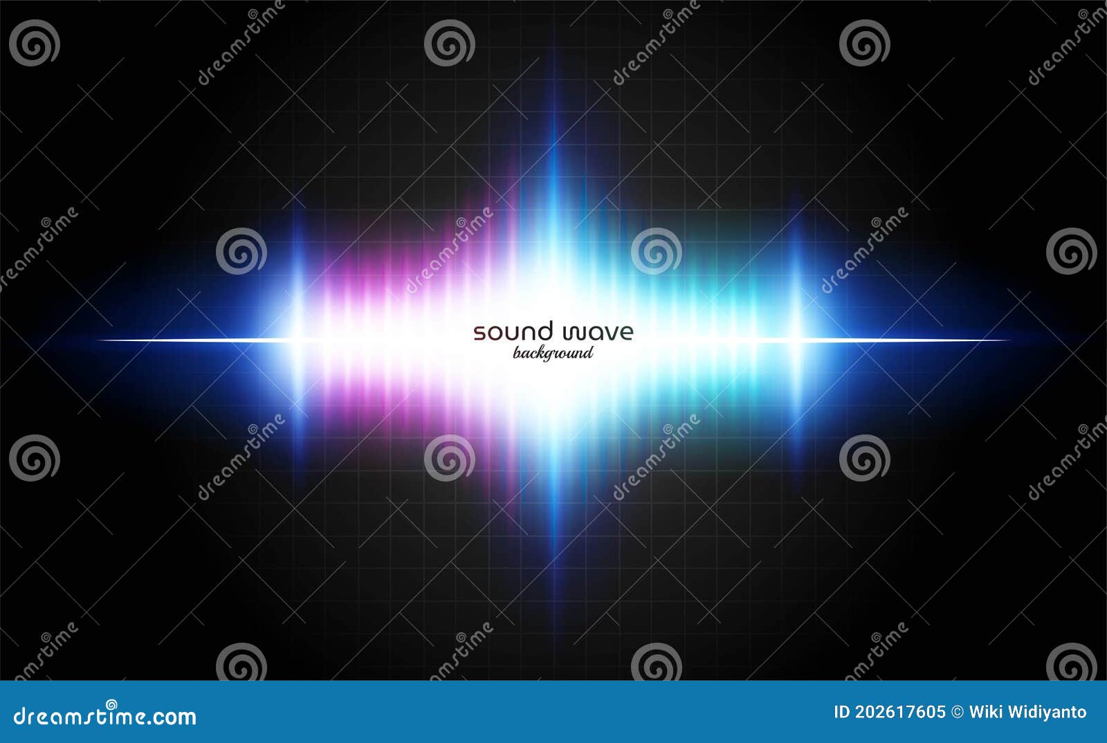 Sound Wave Background with Vibrant Neon Light Stock Vector ...