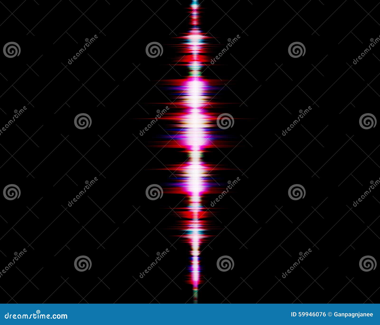 Sound Wave on Black Background Stock Illustration - Illustration of ...