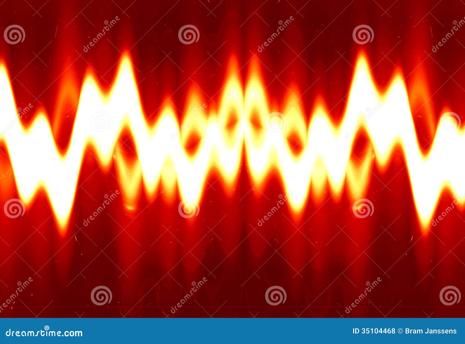 Red background soundwave - booypipe