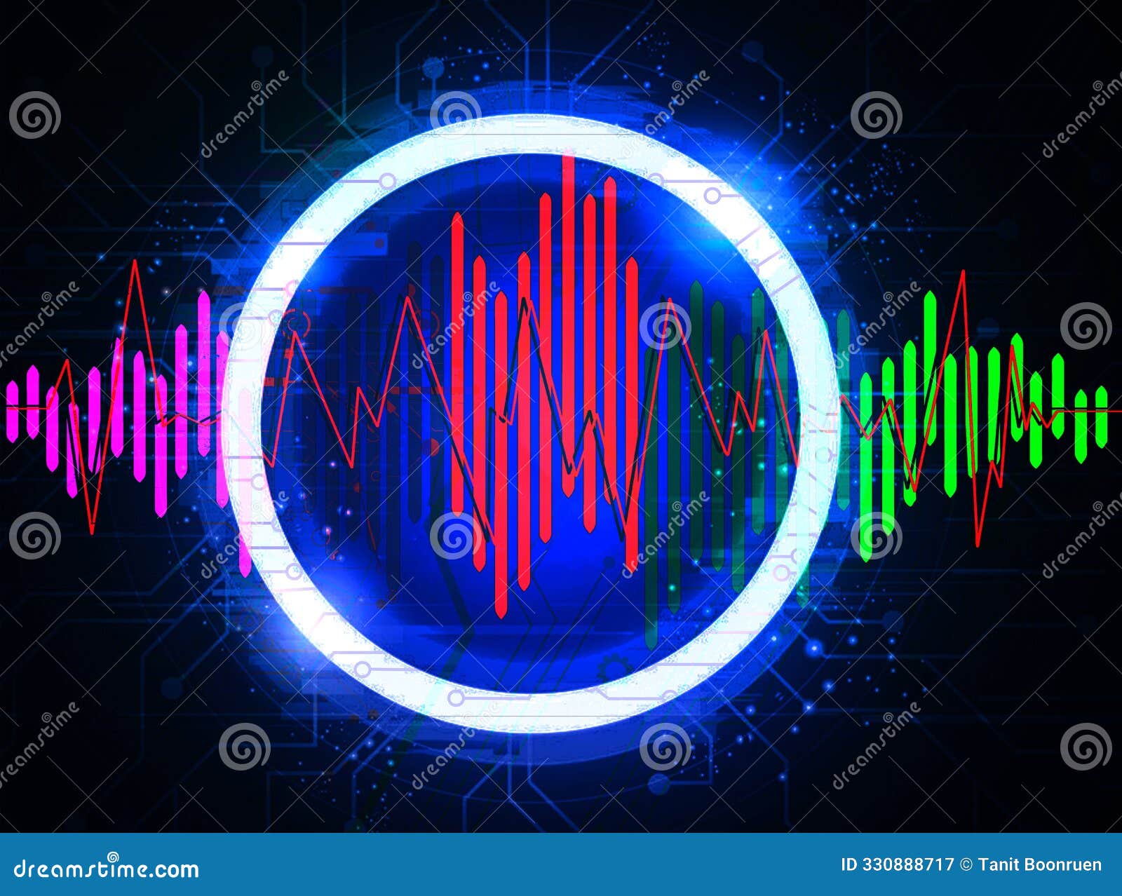 Sound Wave Concept in the Form of Artificial Intelligence Stock ...