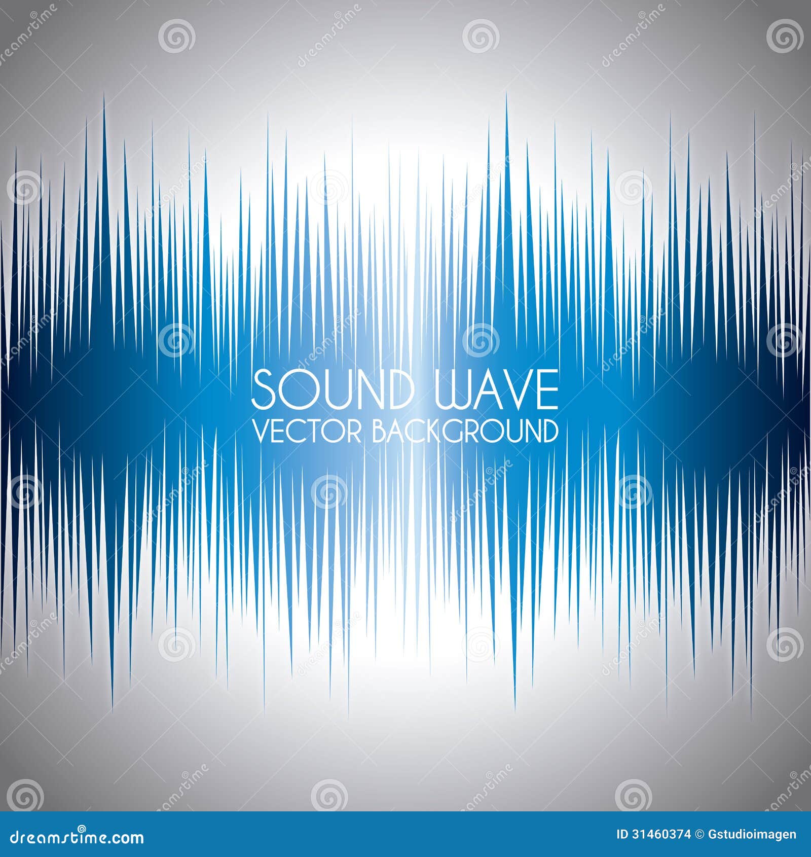 Sound wave stock vector. Illustration of peak, audio - 31460374
