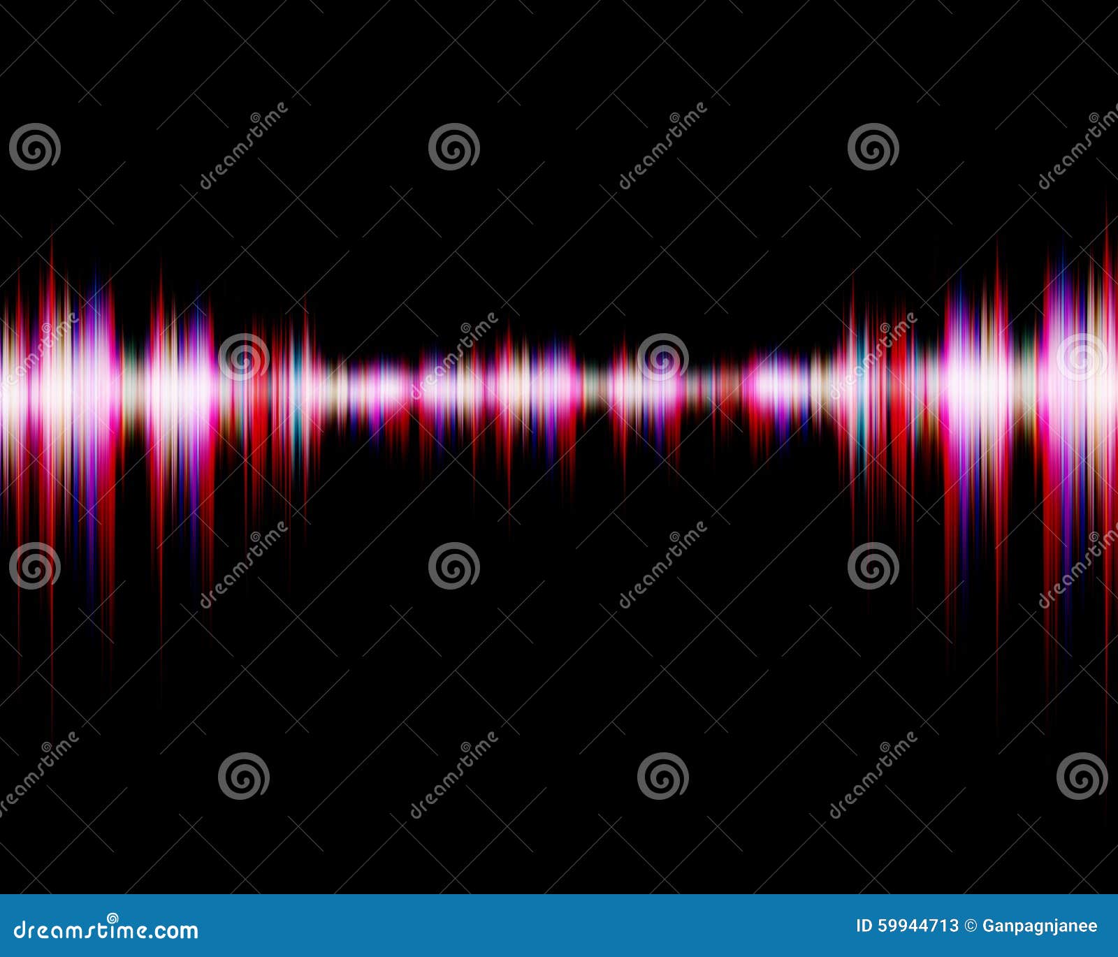 Sound Wave Digital on Black Background Stock Illustration ...