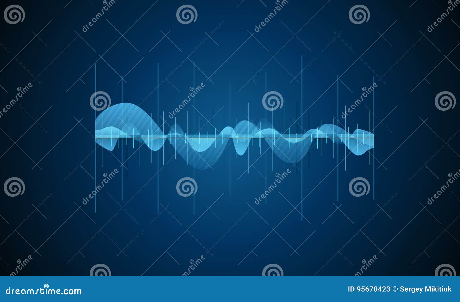 Sound Wave. Digital Equalizer. Vector Illustration. Stock Illustration ...