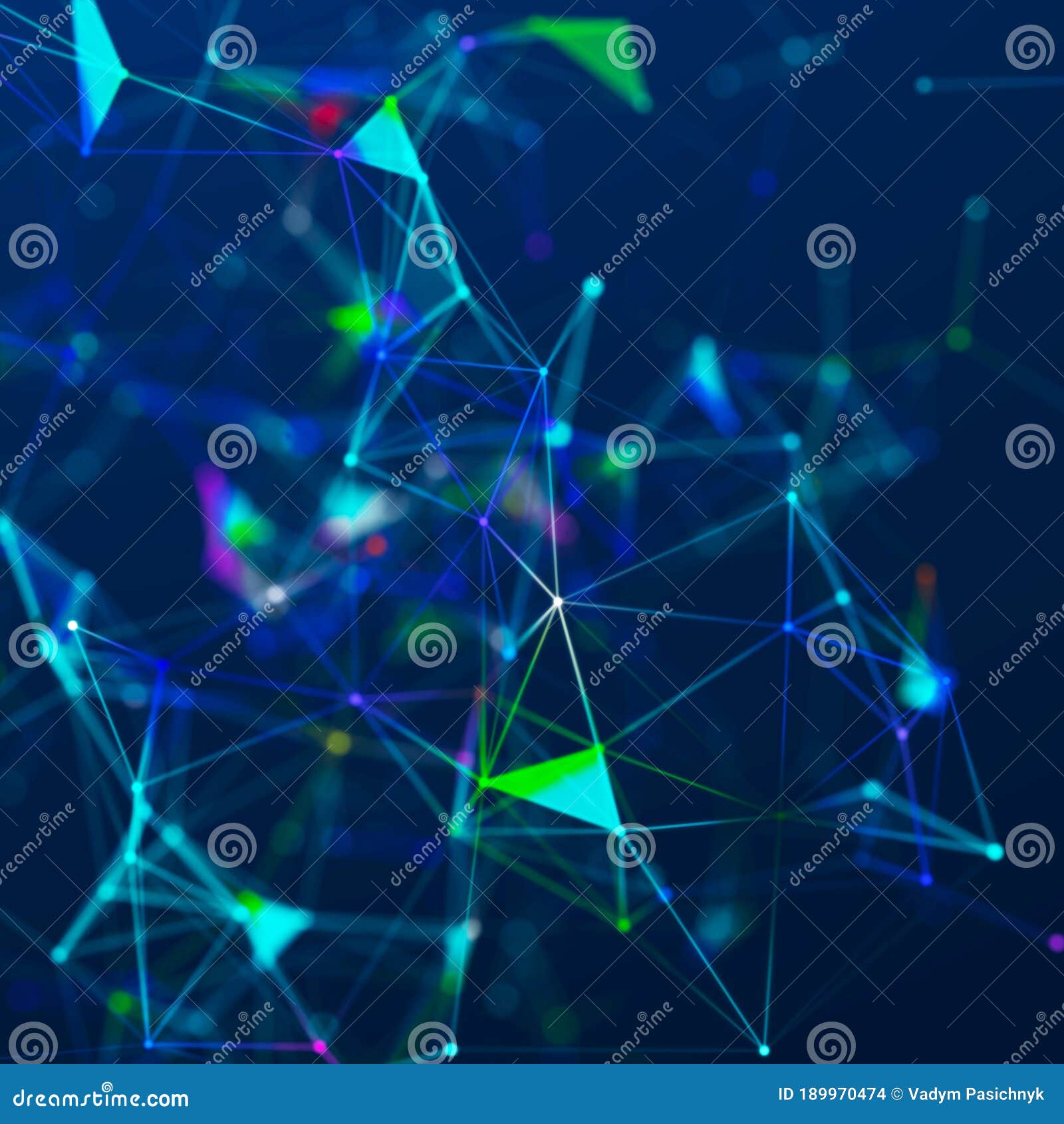 Sound Wave Element. Blockchain Technology Background. Big Data Digital ...