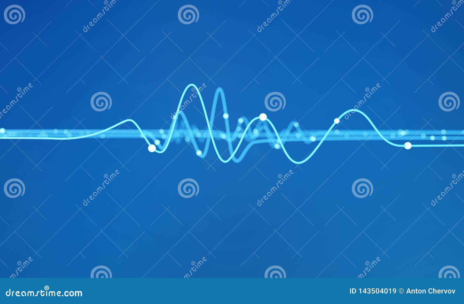 Sound Wave Element. 3d Rendering Stock Illustration - Illustration of ...