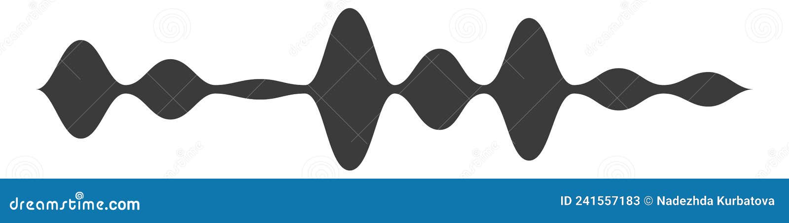 Sound Wave Form. Audio Frequency Curved Shape Stock Vector ...