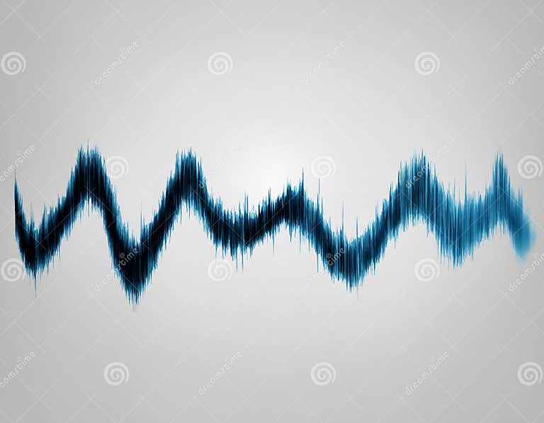 Sound Wave Graphic Against Plain Background Stock Illustration ...