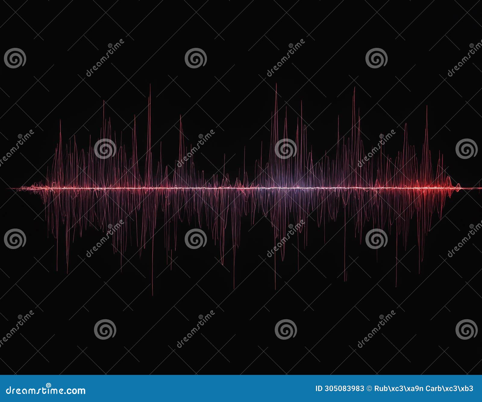 Sound Wave Graphic Against Plain Background Stock Illustration ...