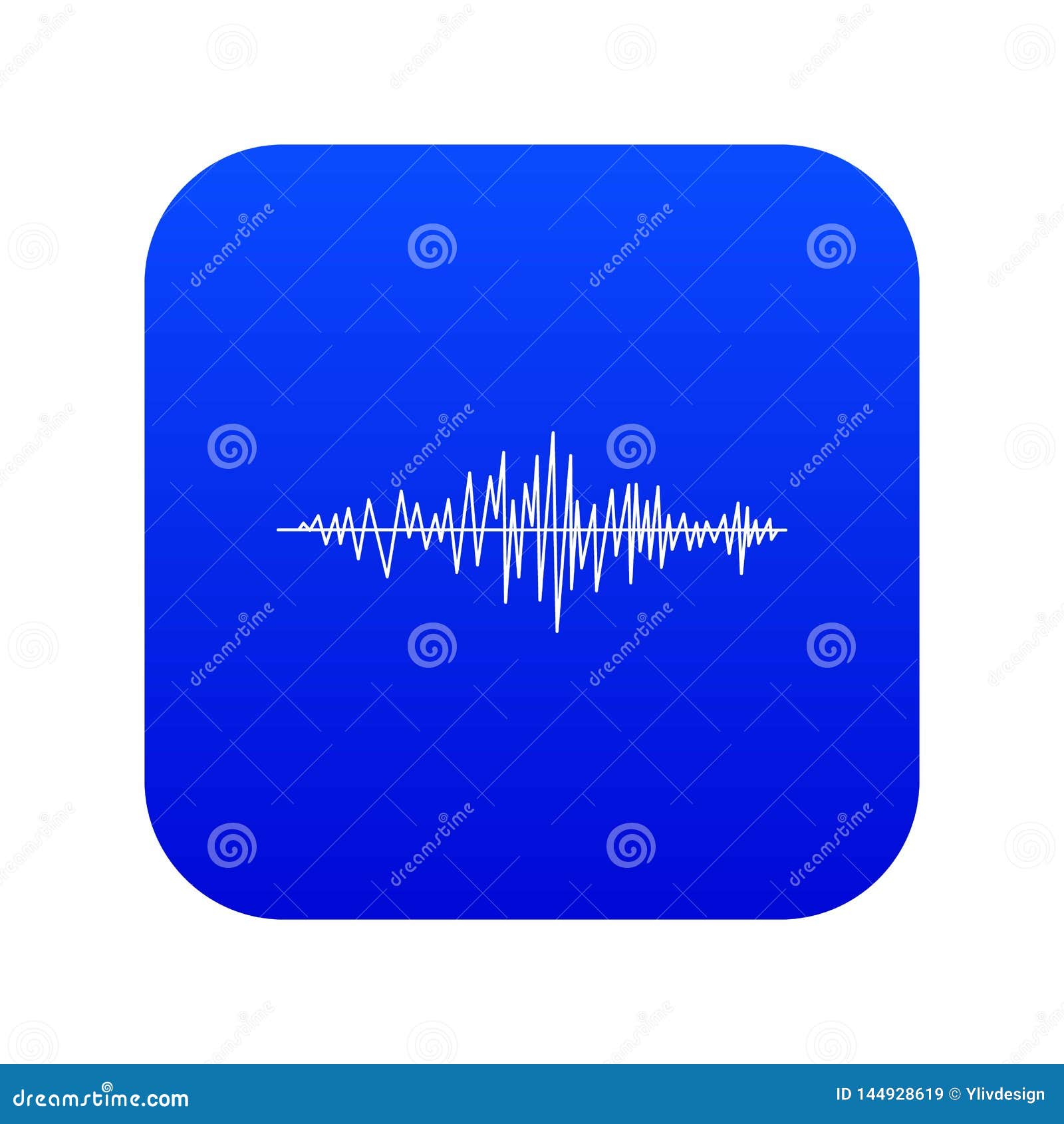 Sound Wave Icon Digital Blue Stock Vector - Illustration of element ...