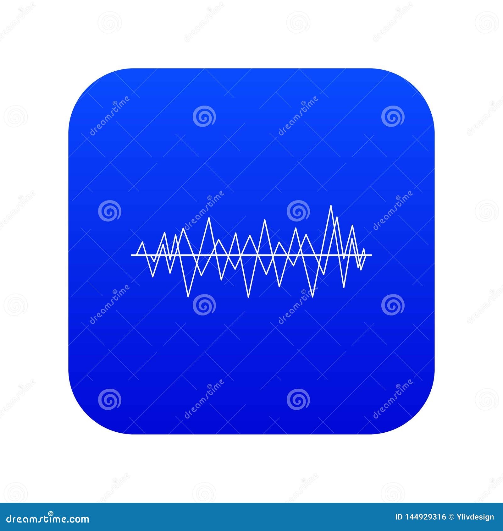 Sound Wave Icon Digital Blue Stock Vector - Illustration of disco, line ...