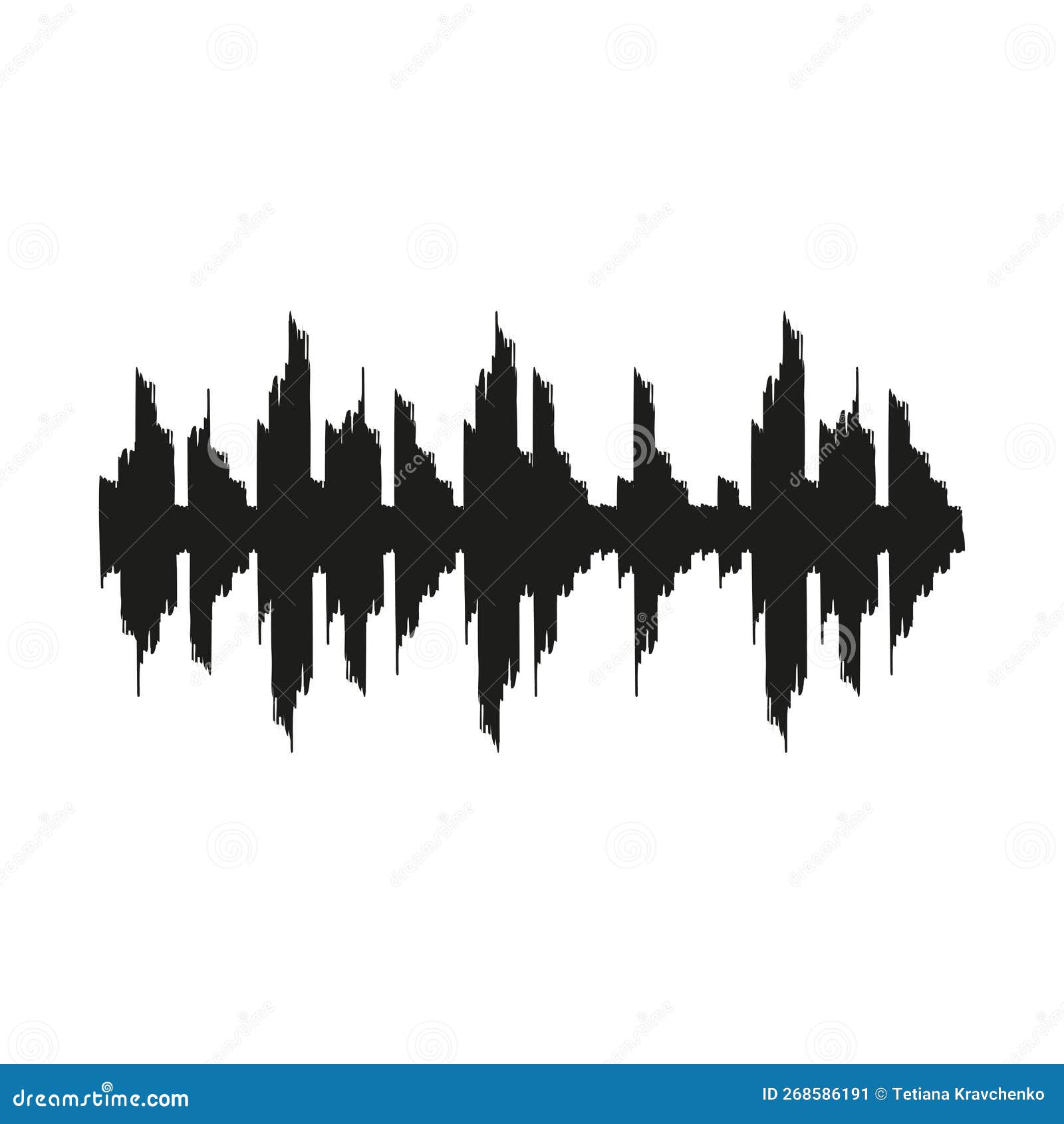 Sound Wave Icon. Line Drawing. Vector Illustration Stock Vector ...