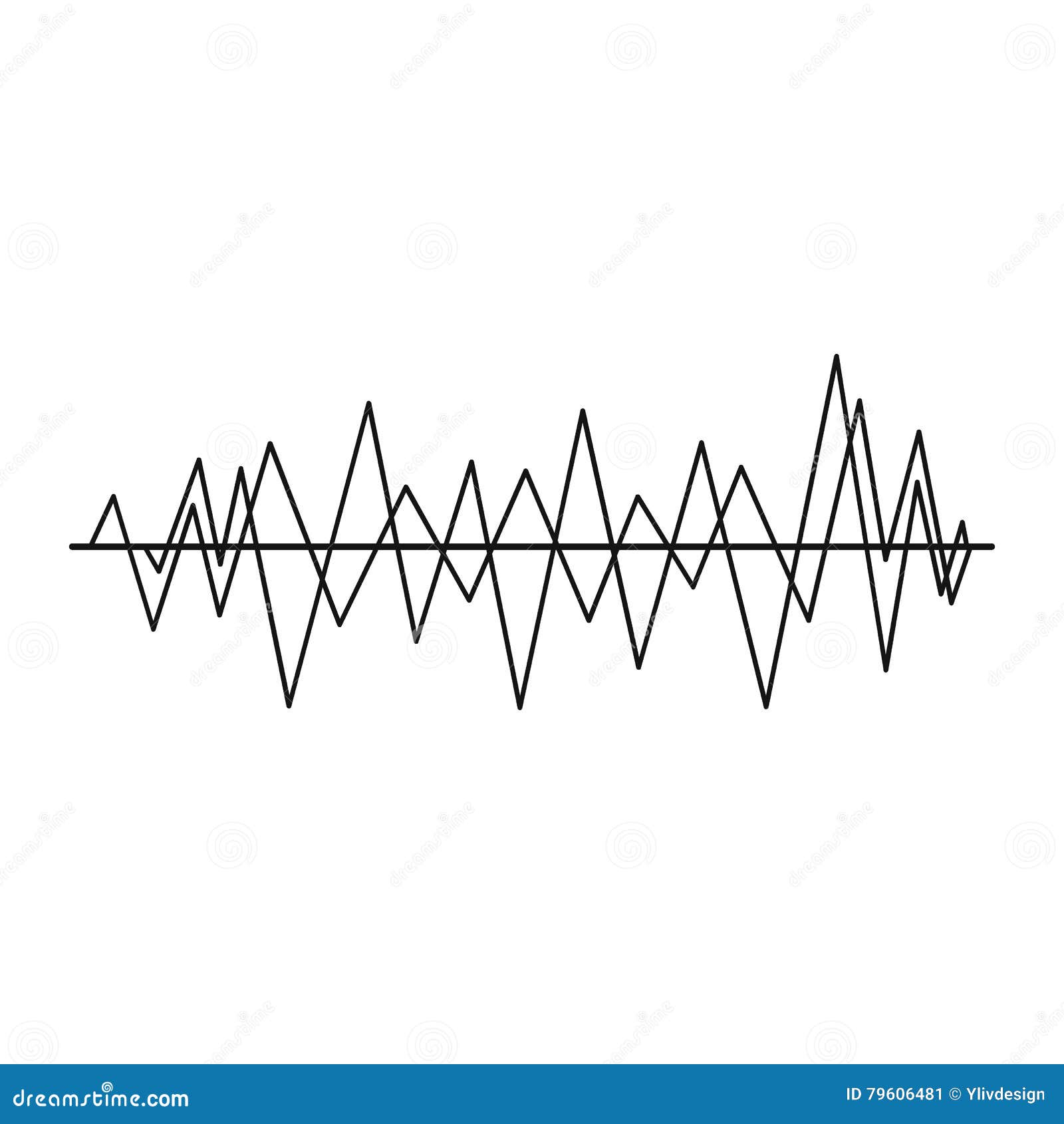 Sound Wave Icon, Simple Style Stock Vector - Illustration of graph ...