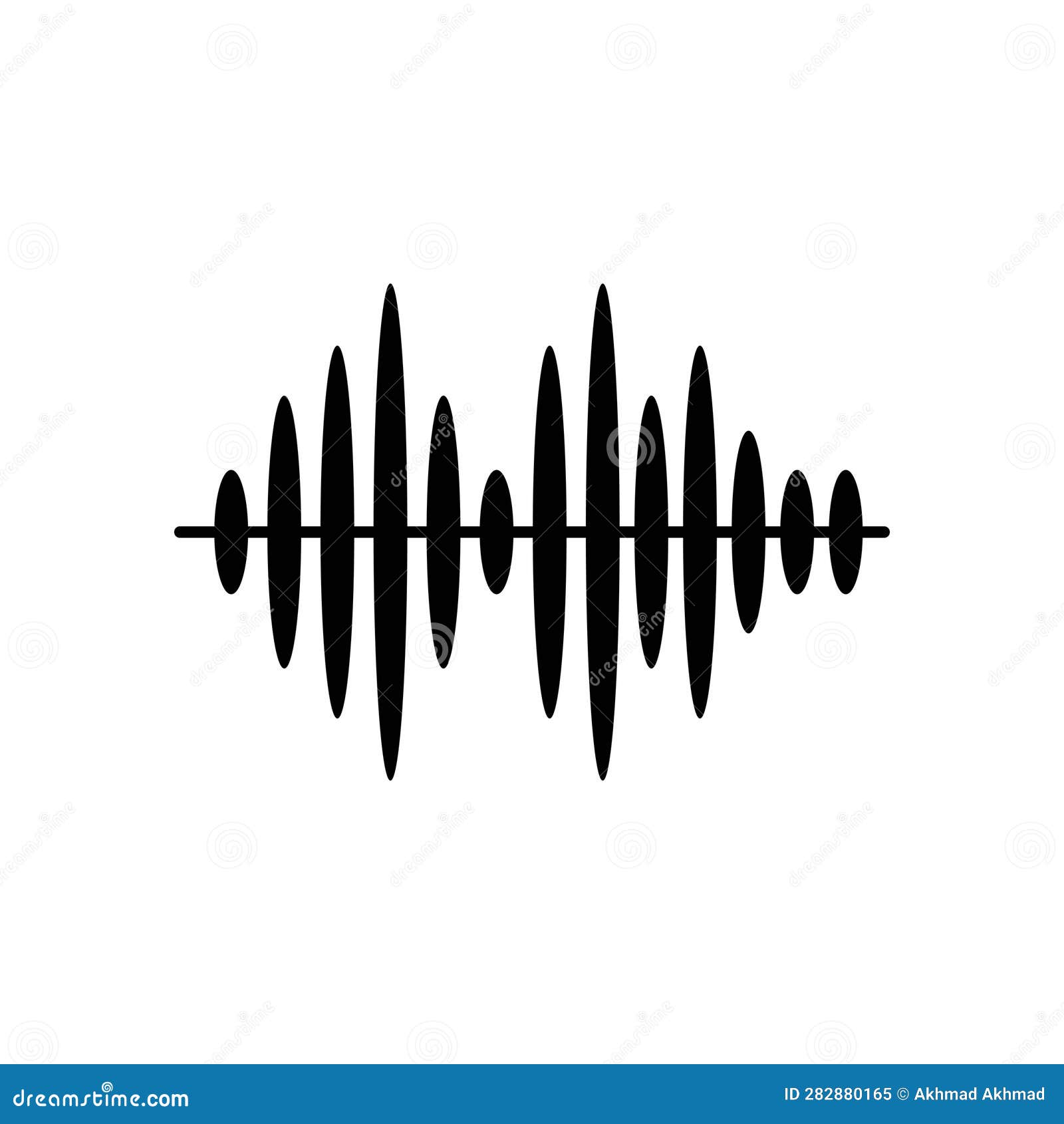 Sound wave icon stock vector. Illustration of equalizer - 282880165