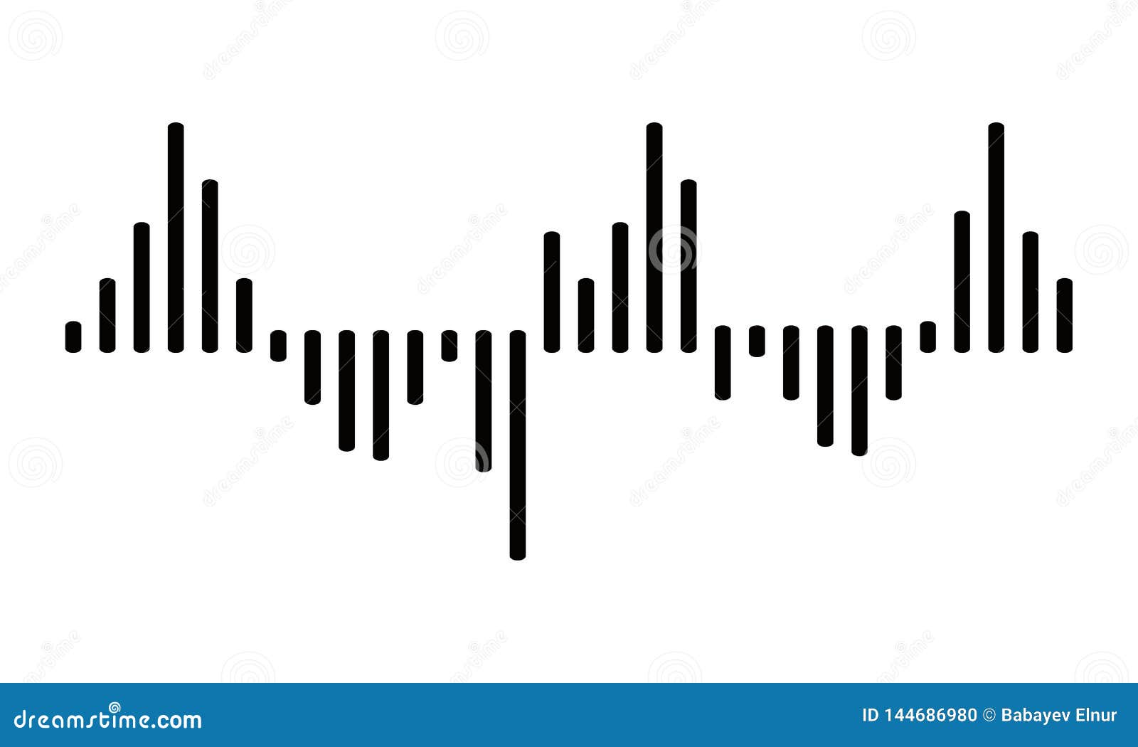 Sound Wave Icon Vector Simple Isolated on White Background Stock Vector ...