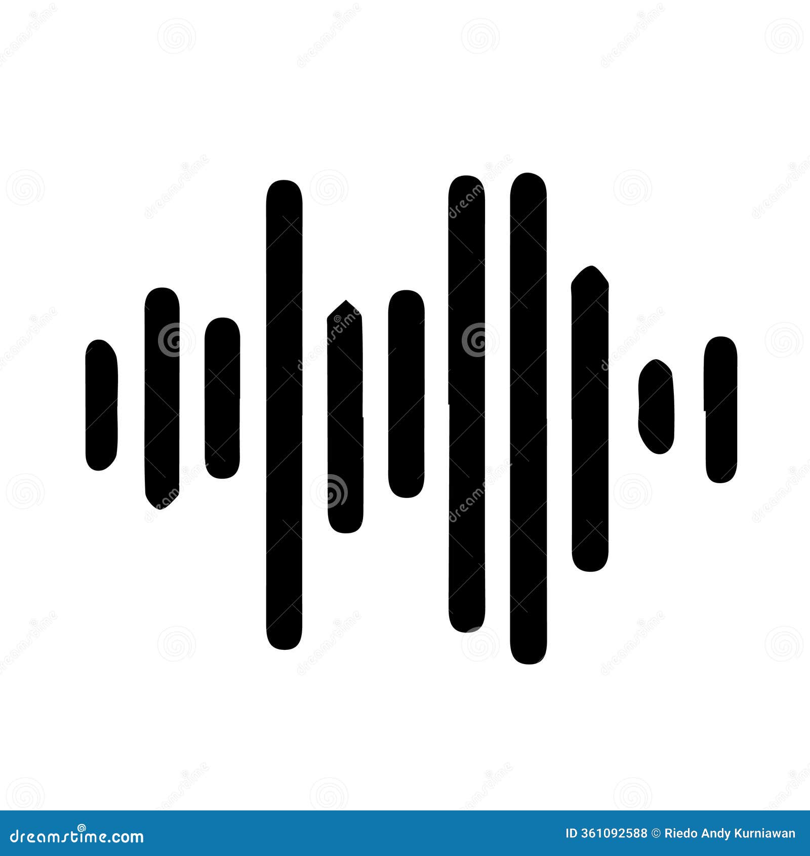 Sound Wave Icon Vector, Solid Illustration, Pictogram Isolated on White ...