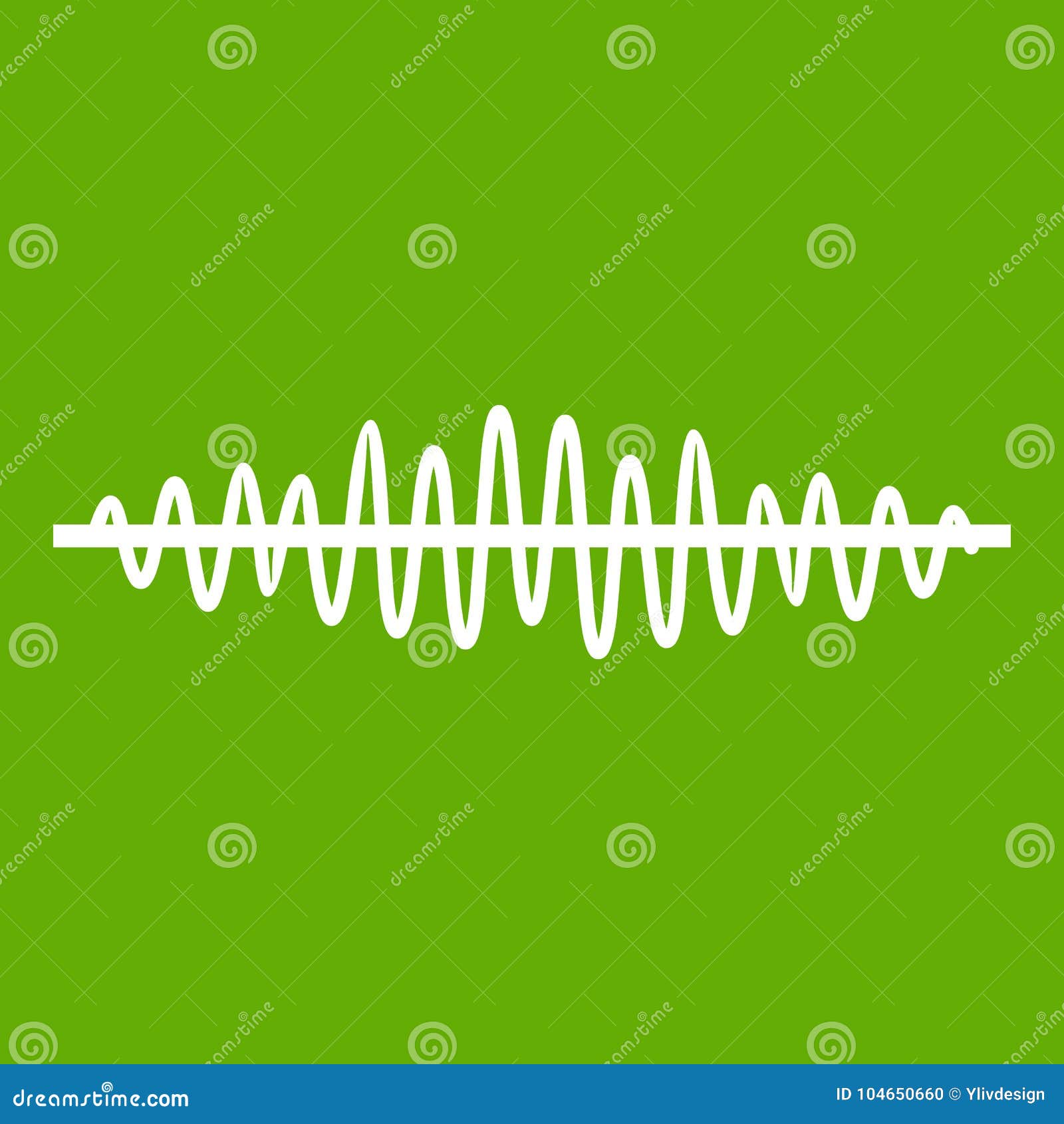 Sound wave icon green stock vector. Illustration of simple - 104650660