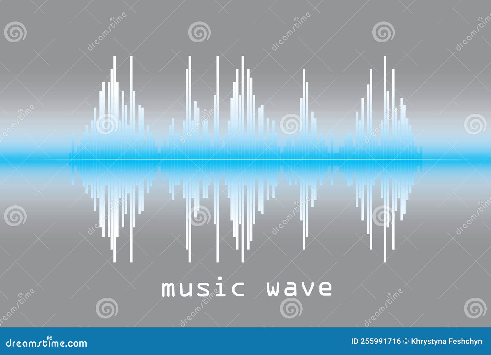 Sound Wave Illustration. stock vector. Illustration of icon - 255991716