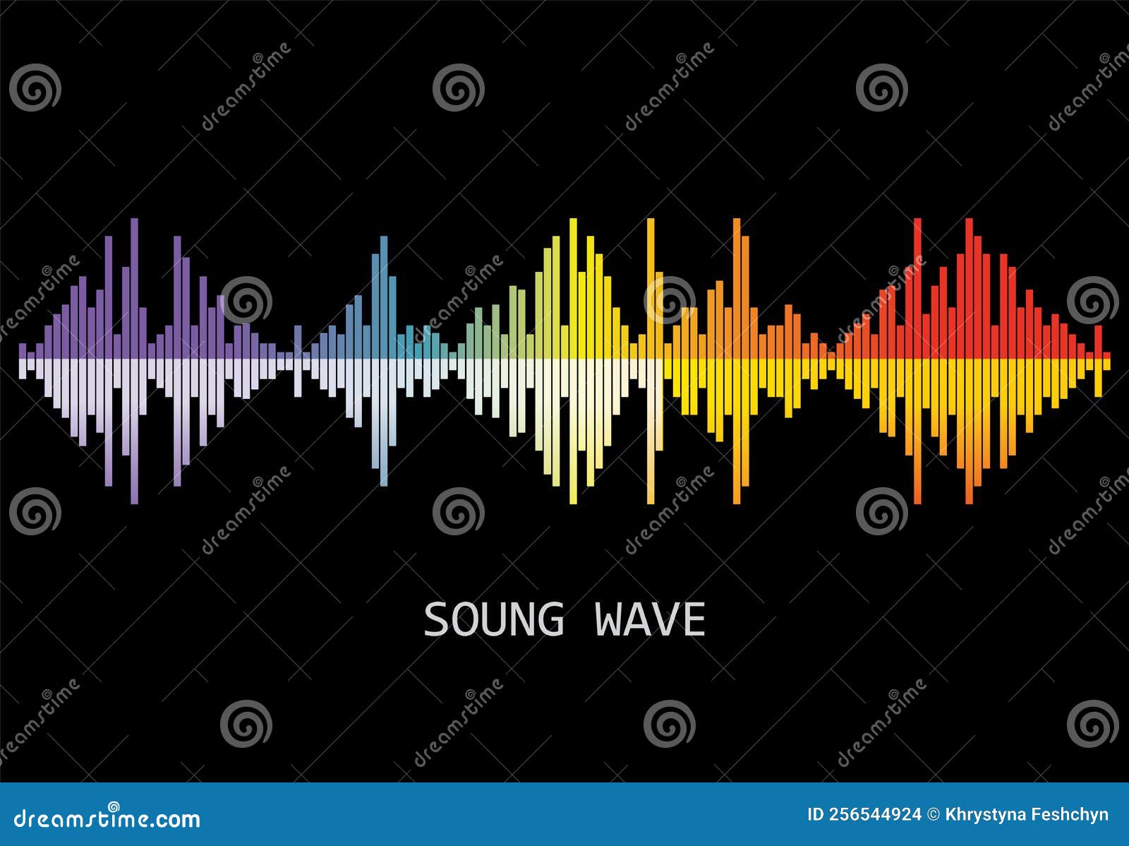Sound Wave Illustration. Rainbow Pulse Player Logo Stock Vector ...