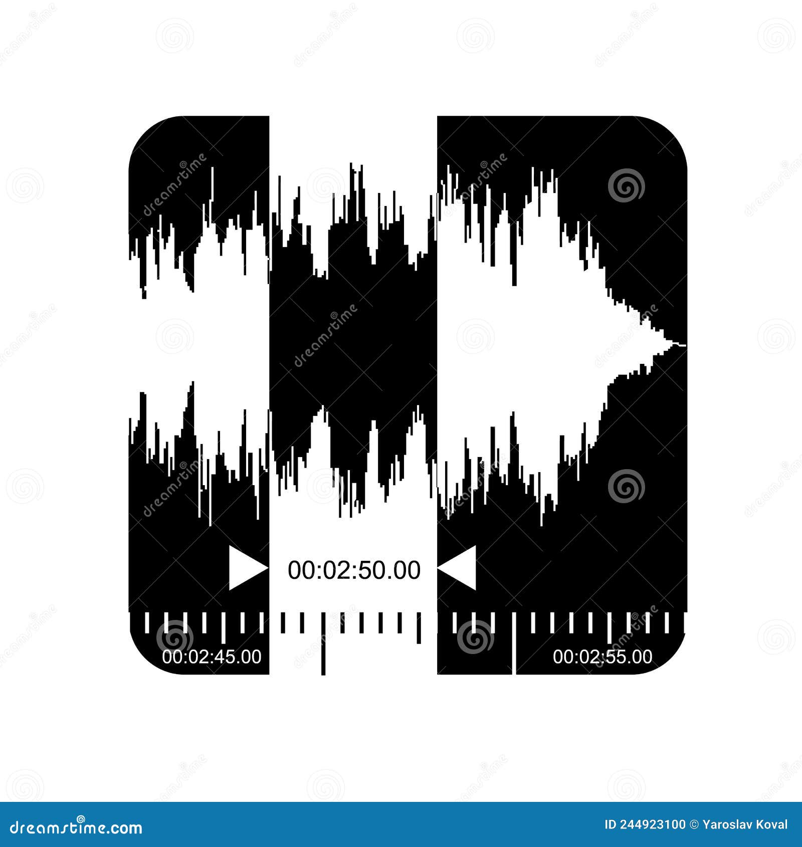 Sound Wave Indicator On The Timeline In The Sound Editor. A Gap Is ...