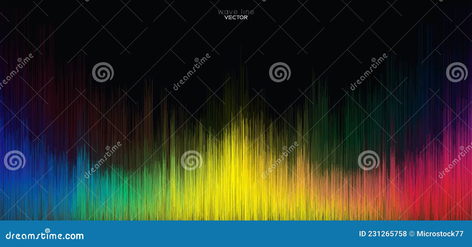 Sound Wave Line Abstract Multicolor Vector Design Stock Vector ...