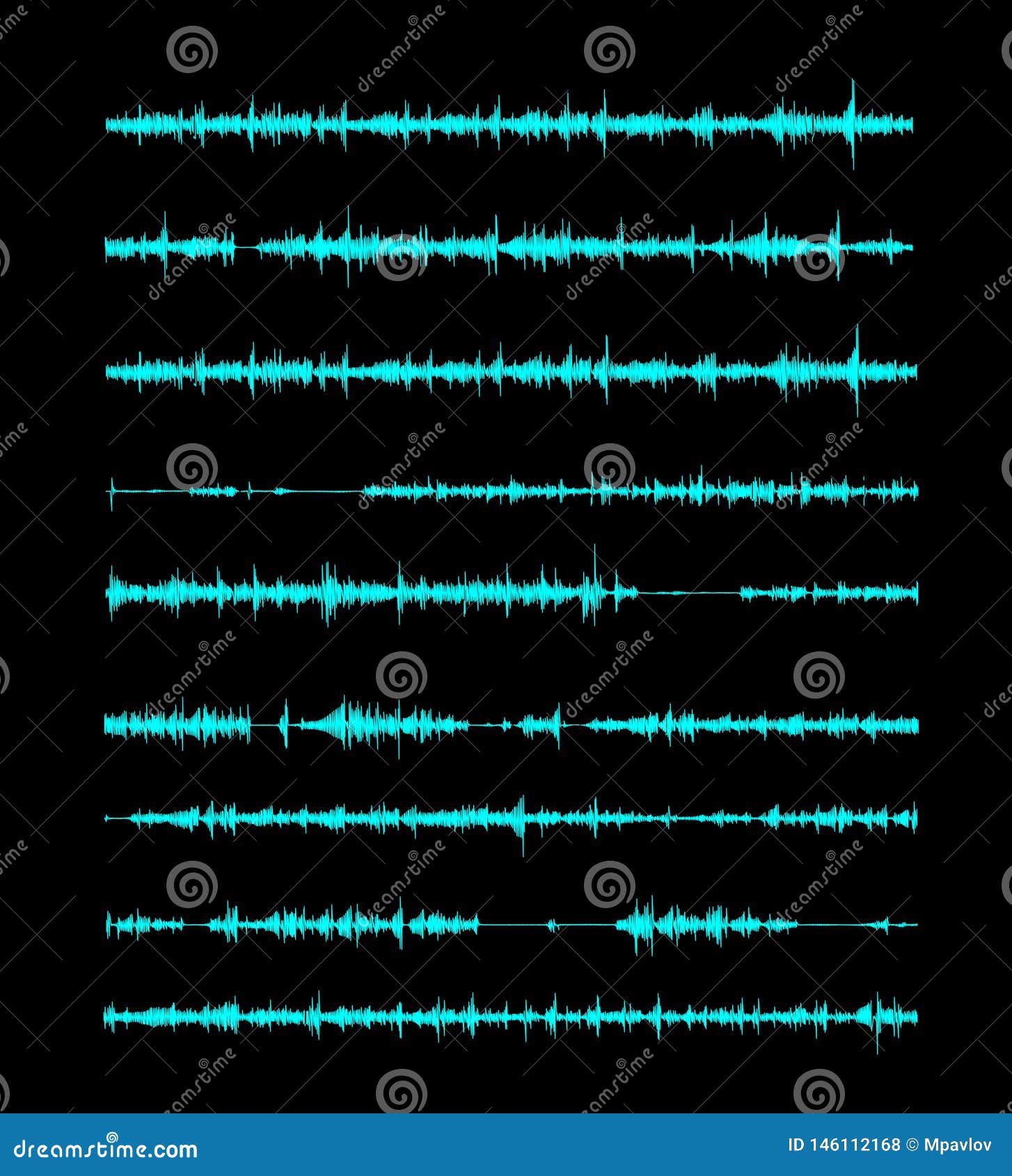 The Sound Wave of a Linear Form in the Song or Sound Message, Letter ...