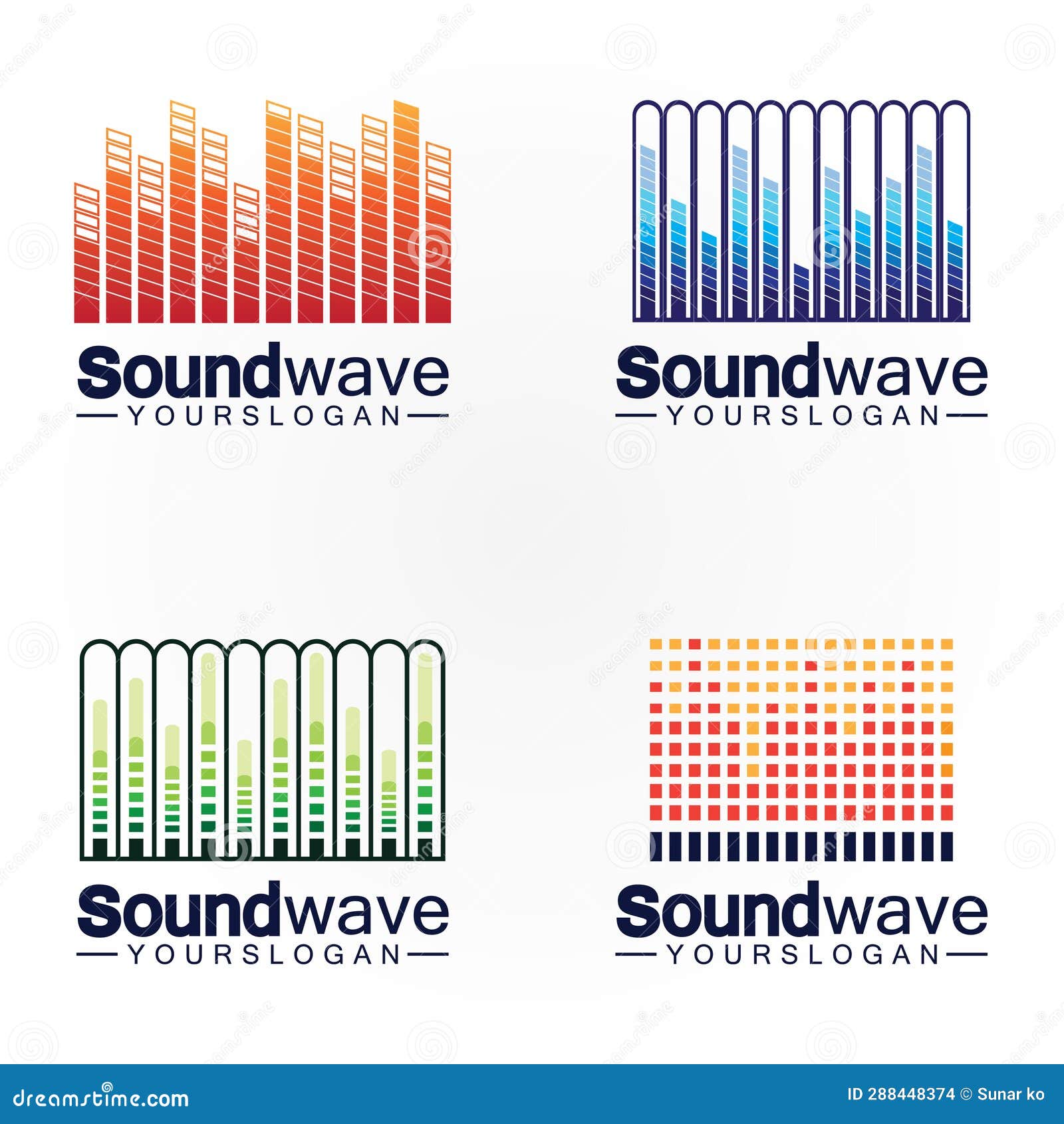 Sound Wave Logo and Symbol Vector Stock Vector - Illustration of wave ...