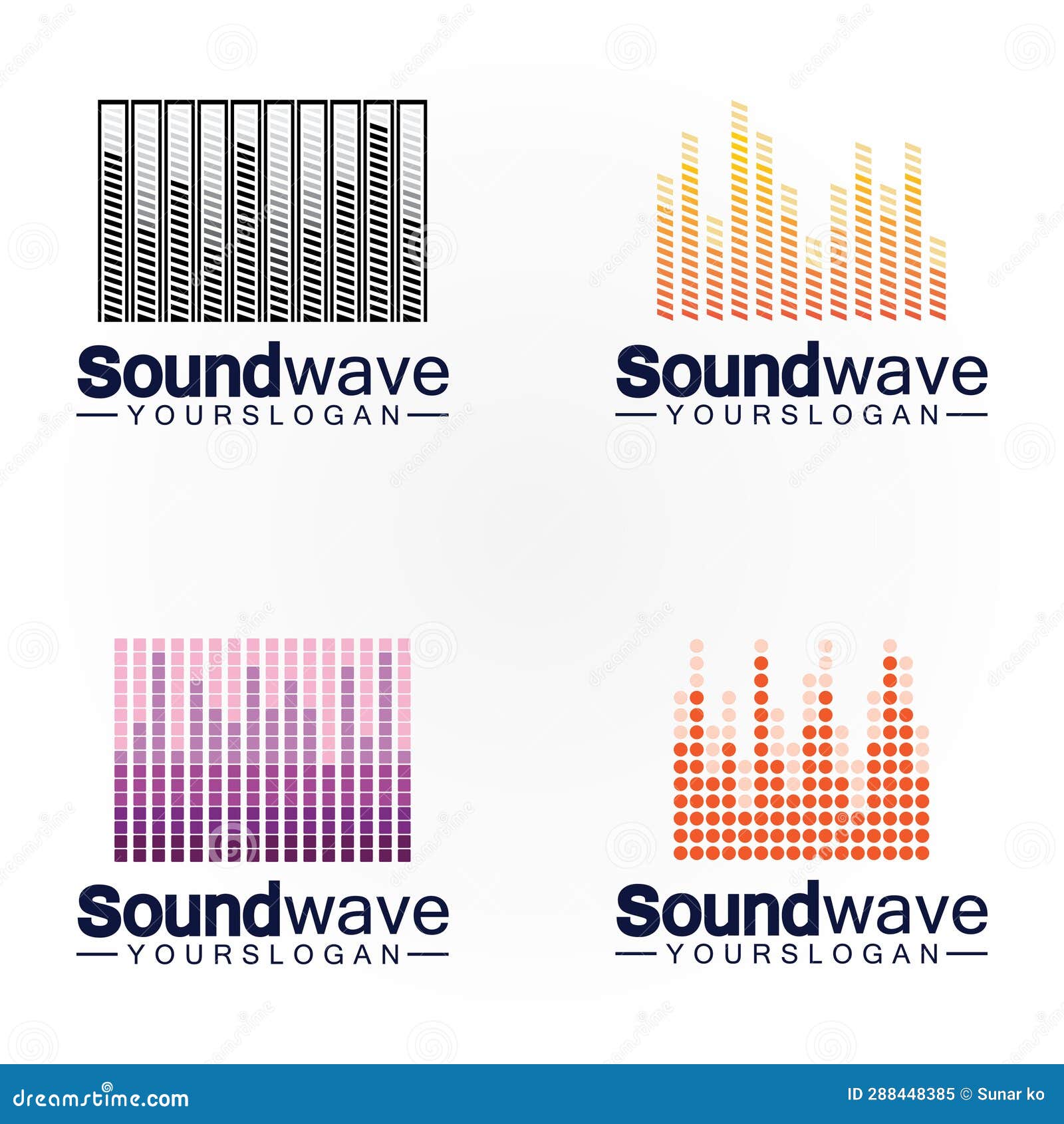 Sound Wave Logo and Symbol Vector Stock Vector - Illustration of symbol ...