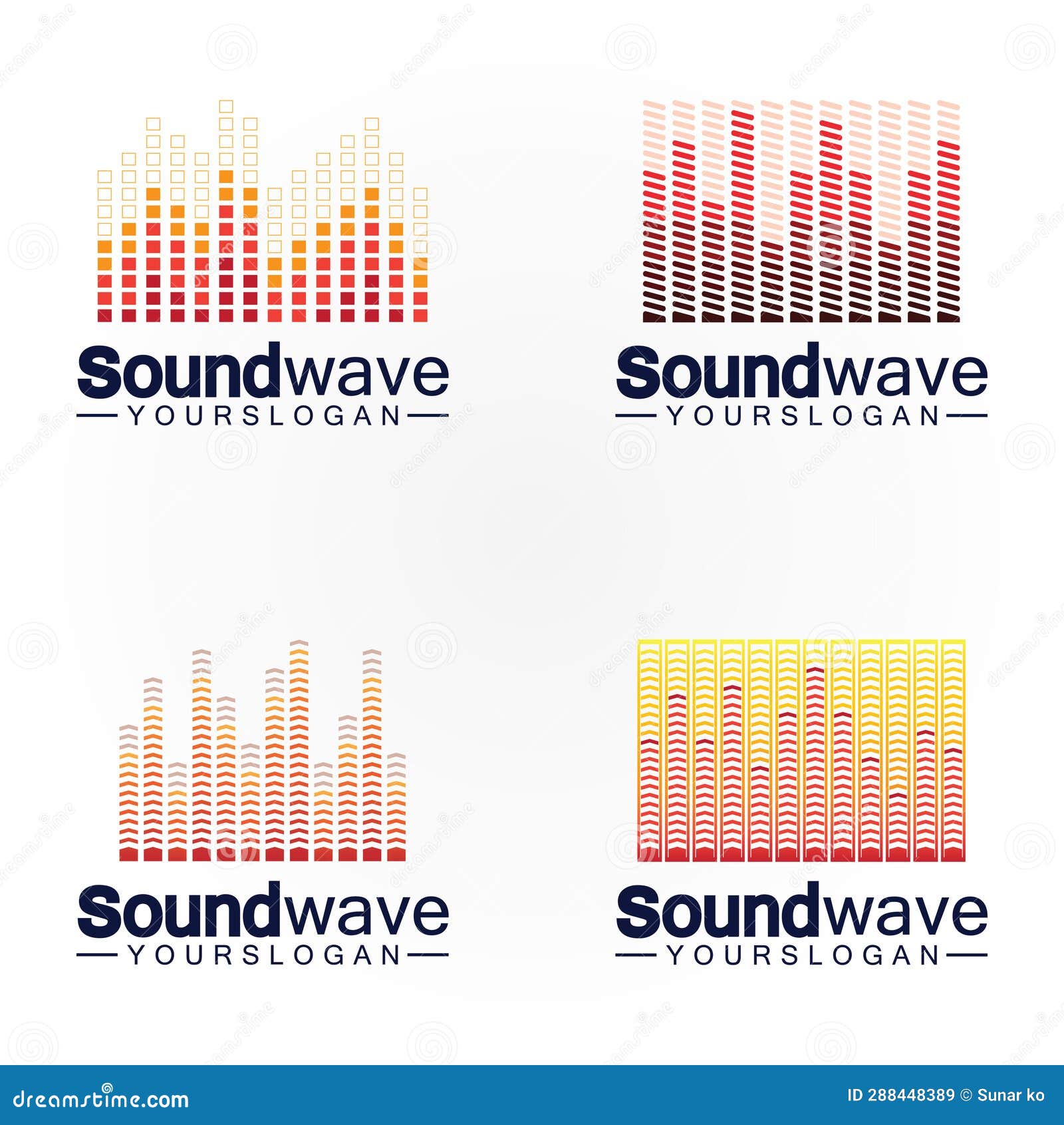 Sound Wave Logo and Symbol Vector Stock Illustration - Illustration of ...